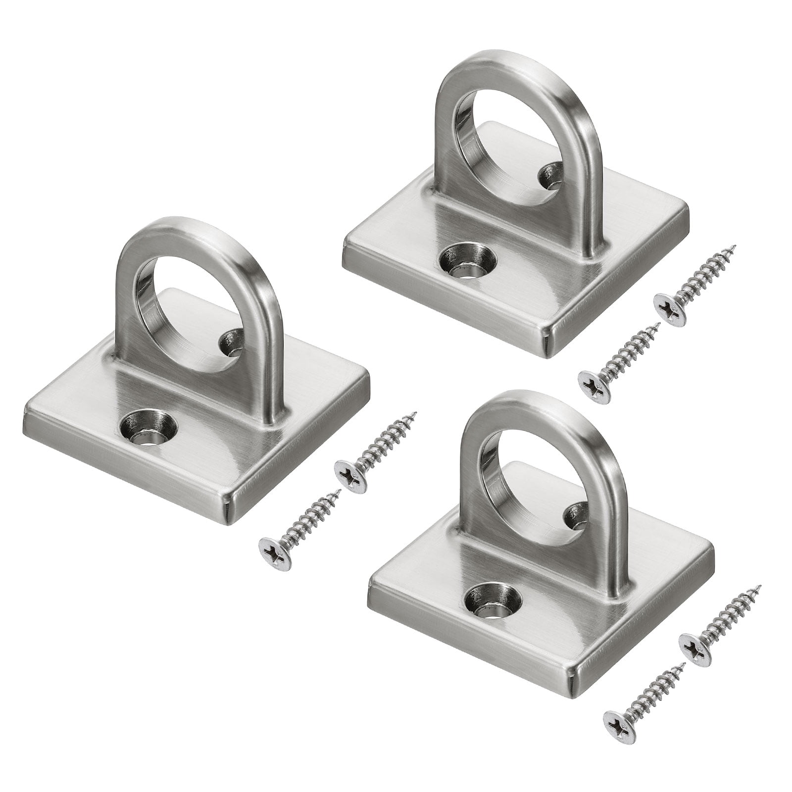 Uxcell Pad Eye Plate U Hooks, 3 Pack Metal Ceiling Hook Wall Mount Loop ...