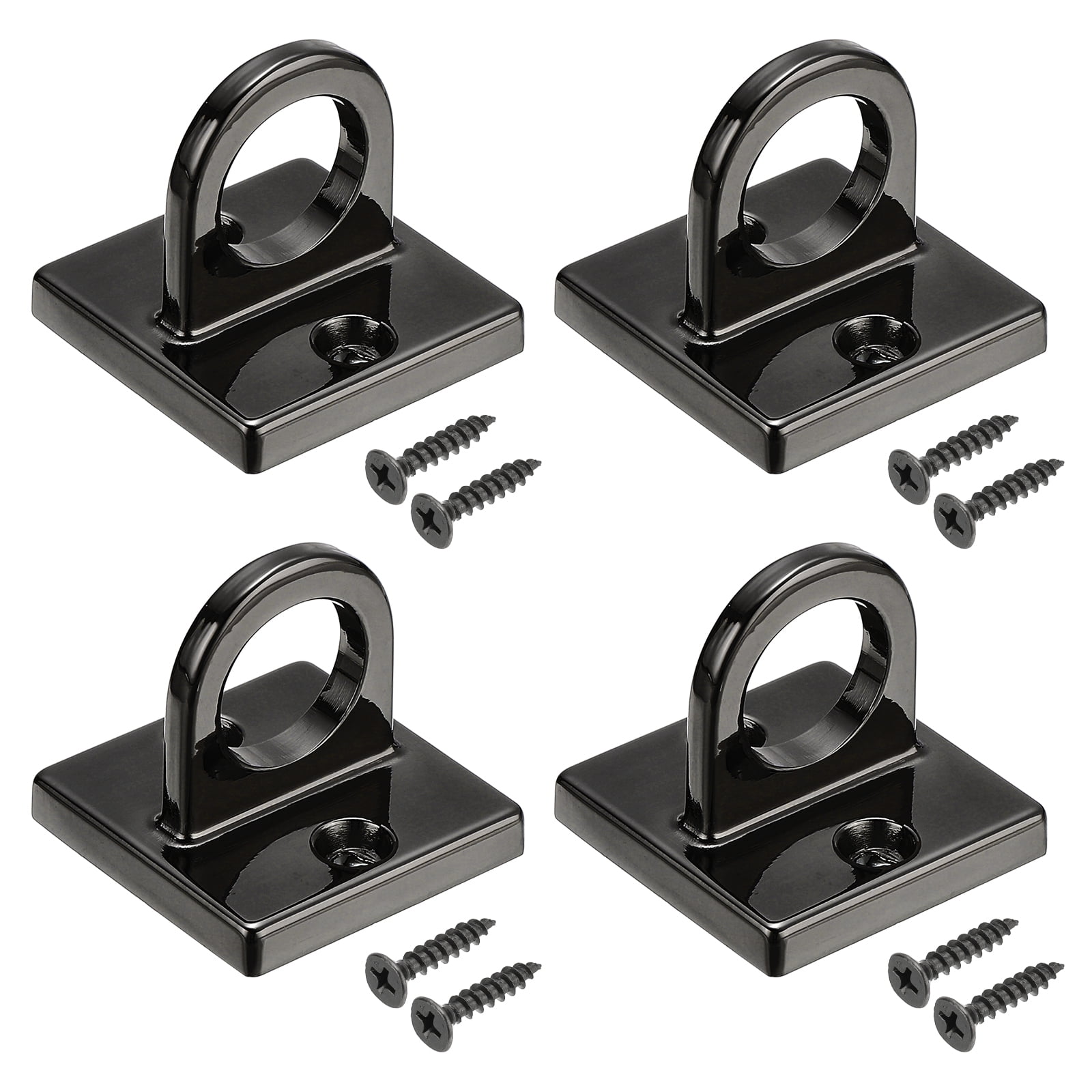 Uxcell Pad Eye Plate U Hooks, 4 Pack Metal Ceiling Hook Wall Mount Loop ...