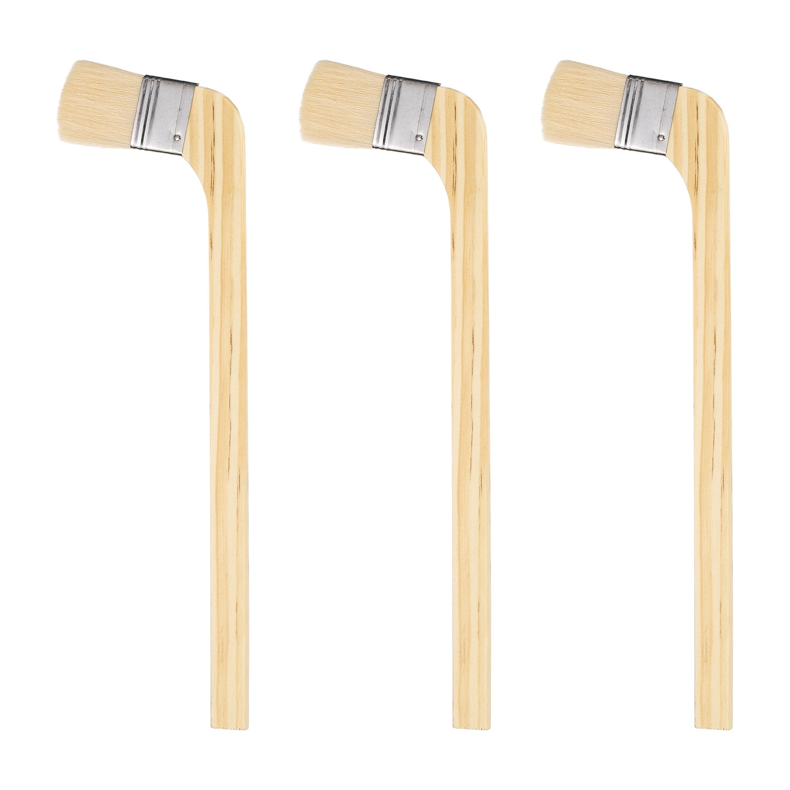 Uxcell Paint Brush 3Pcs 2" Brush Width Reusable Variety Angled Bend ...