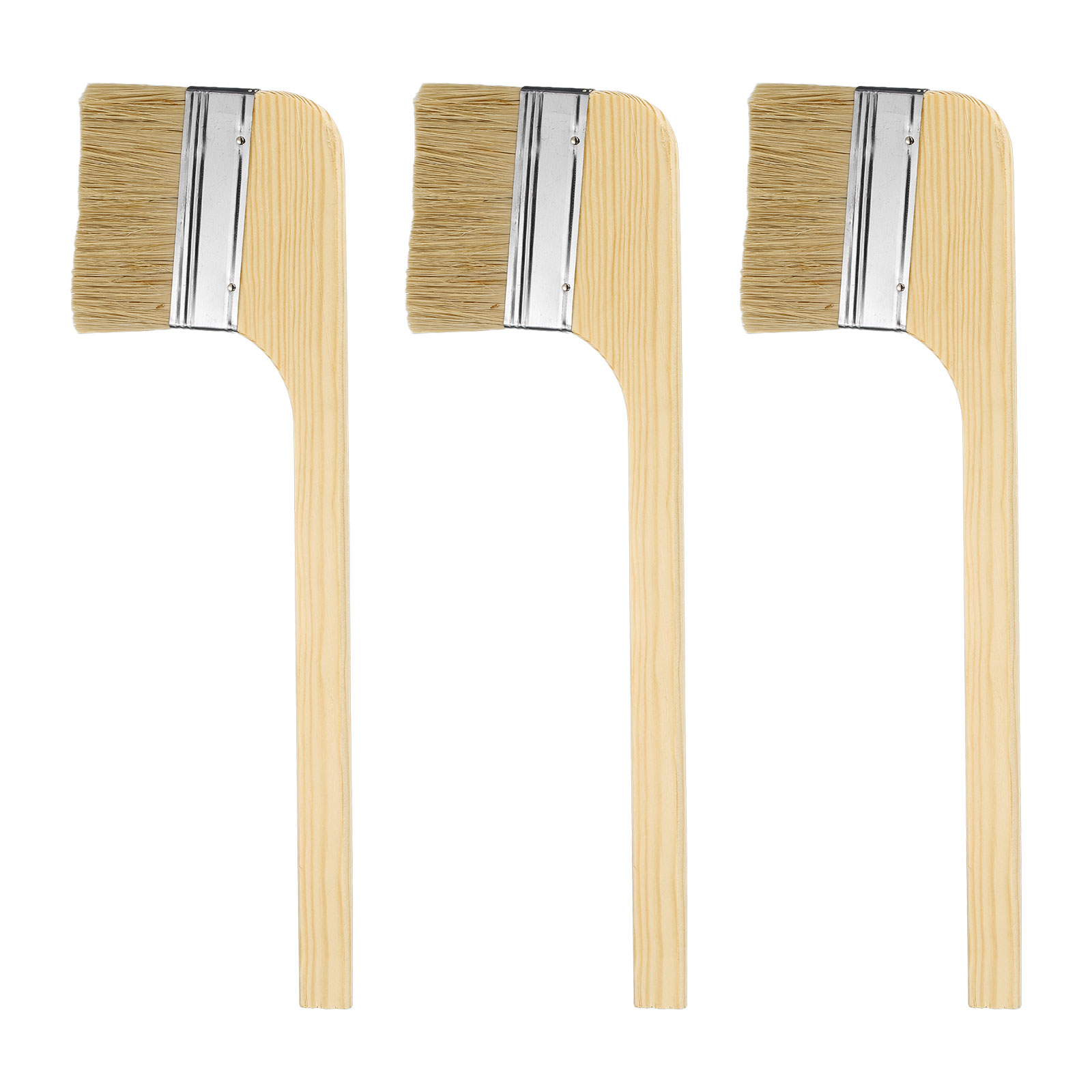 Uxcell Paint Brush 3Pcs 4" Brush Width Reusable Variety Angled Bend ...