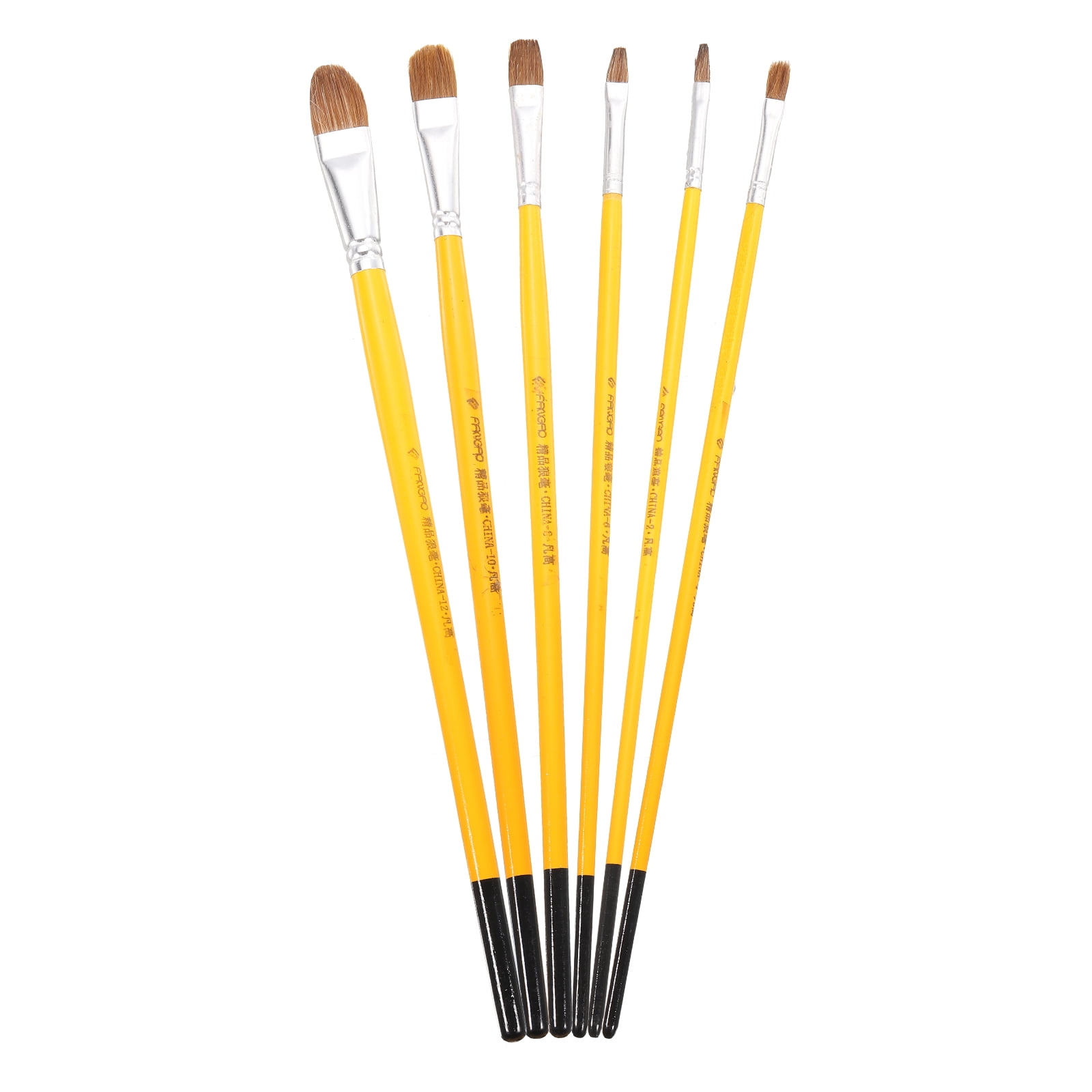 Uxcell Paint Brushes Set, 6 Pack Soft Synthetic Painting Brushes with ...