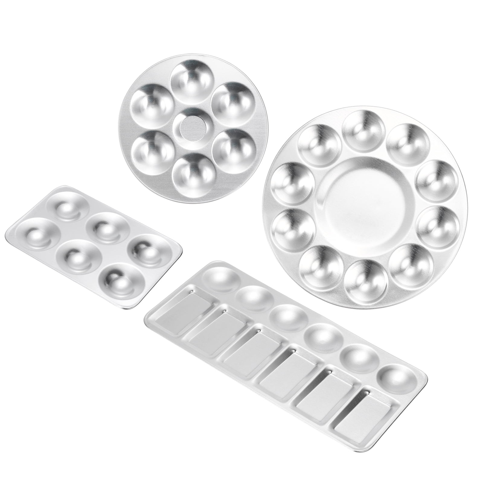 Uxcell Paint Tray Palette, 4 Pack Washable Paint Palette Aluminum Paint ...