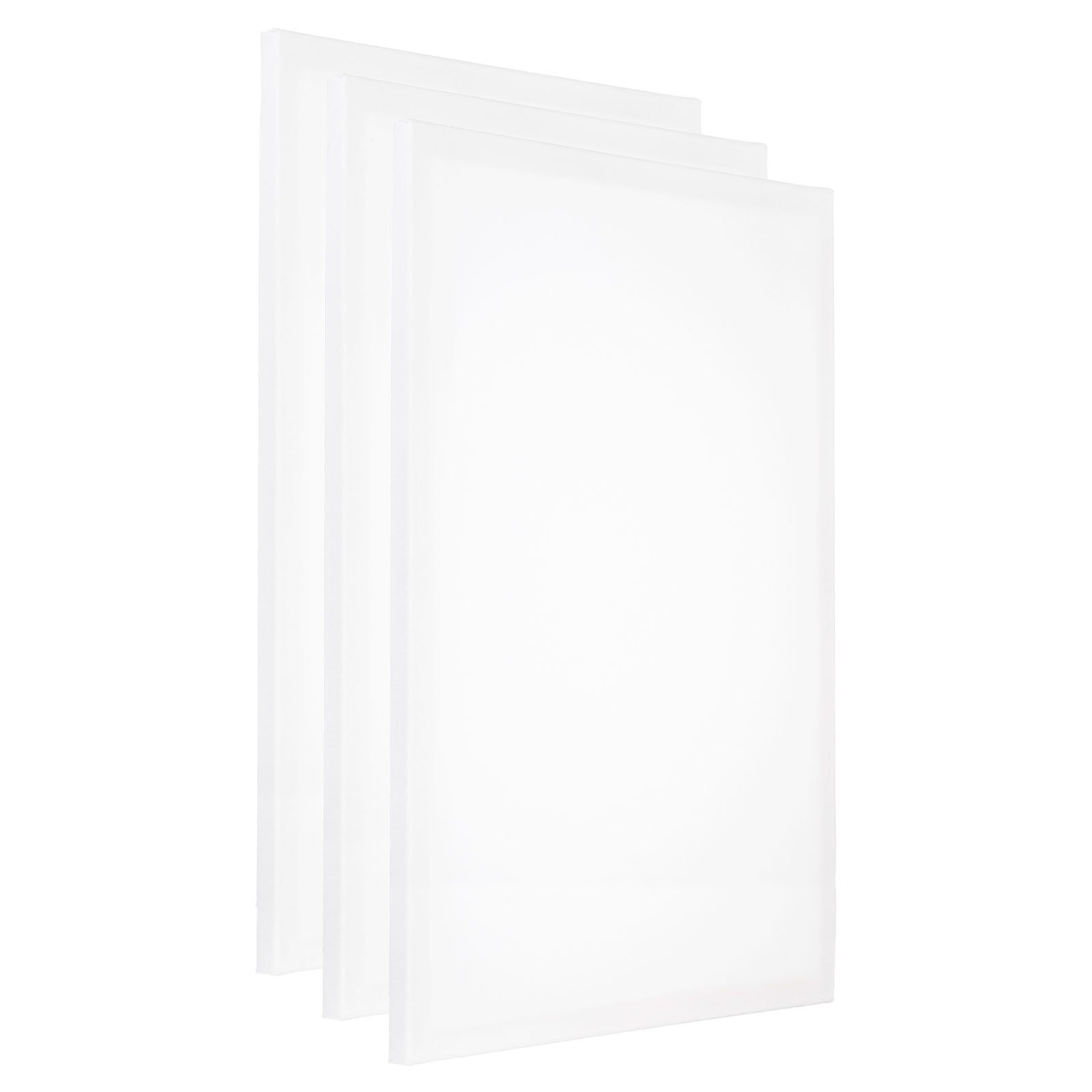 Uxcell Large Flat Canvas Panels, 3 Pack 16x24 Inch Rectangle Wood Frame ...