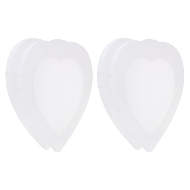 Uxcell Painting Canvas Panels, 4 Pack 12x12 Inch Heart Shape Wood Frame ...