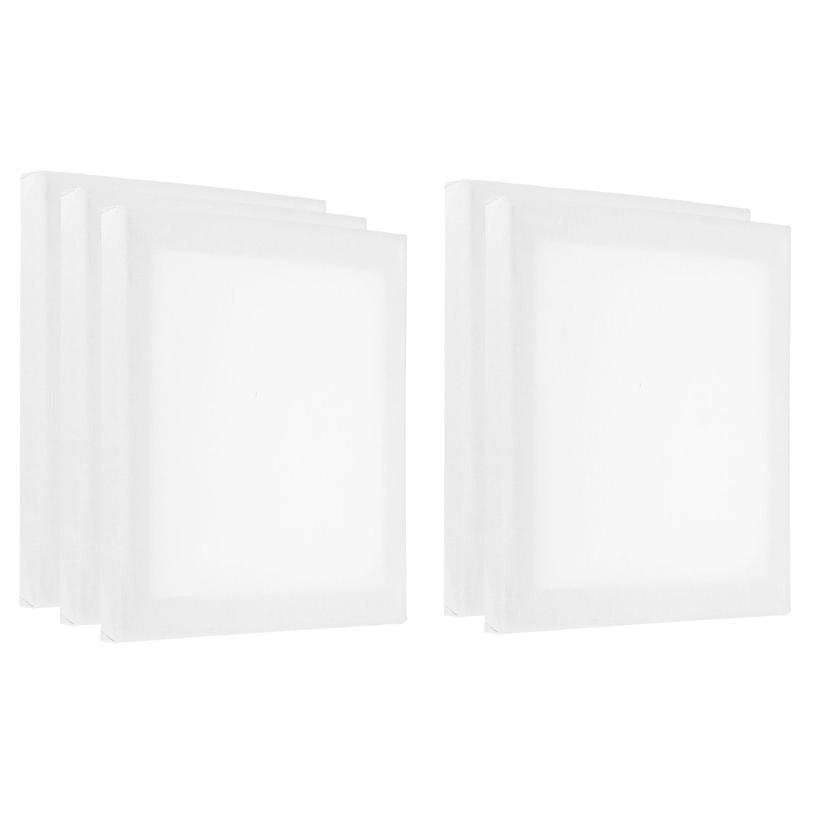 Uxcell Painting Canvas Panels, 5 Pack 8x8 Inch Rectangle Wood Frame ...