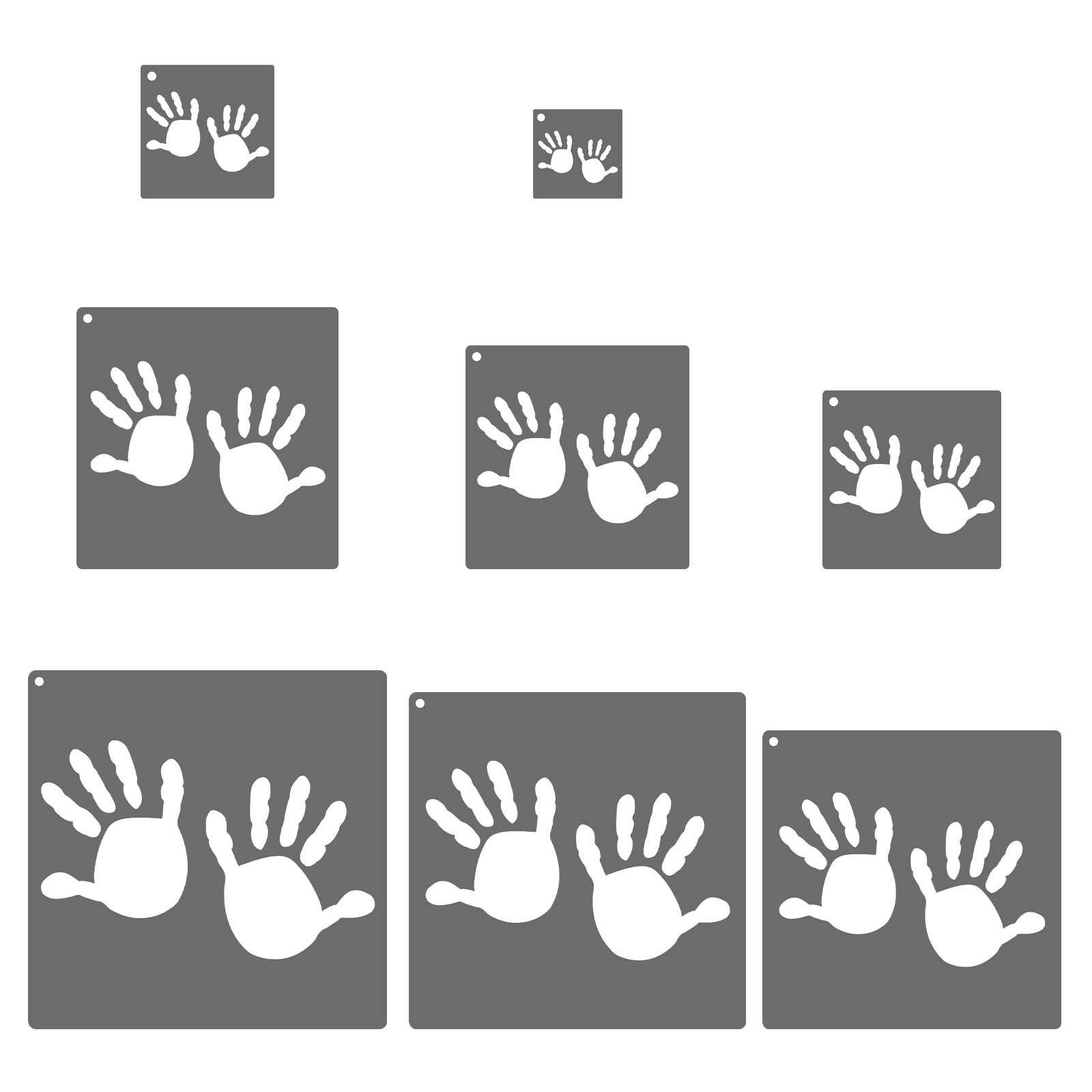 Uxcell Painting Stencils, 8 Pcs Hand Stencils Reusable Plastic Kit for ...