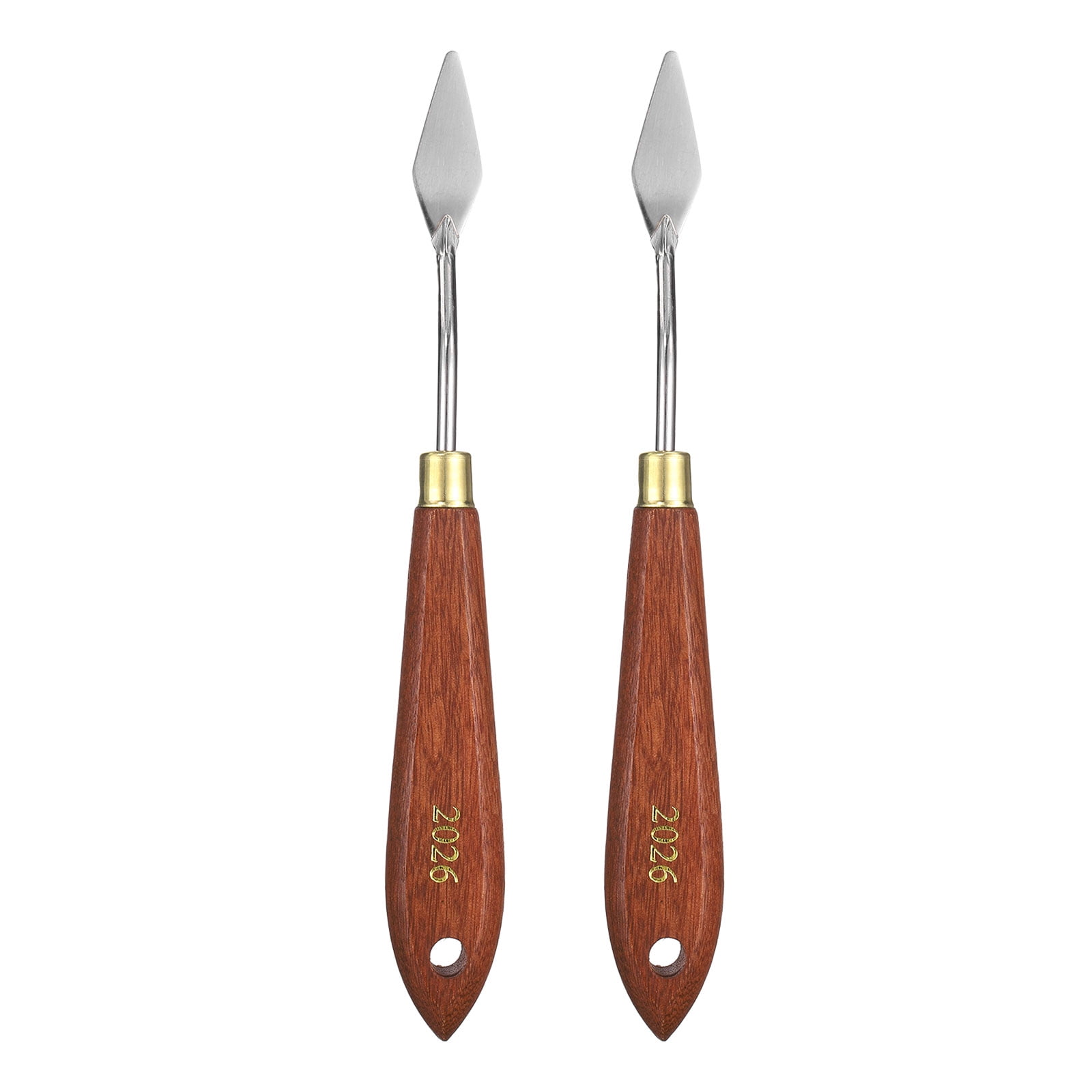 Uxcell 2pcs Palette Knife Painting Tool 1.38" x 0.59" Stainless Steel ...