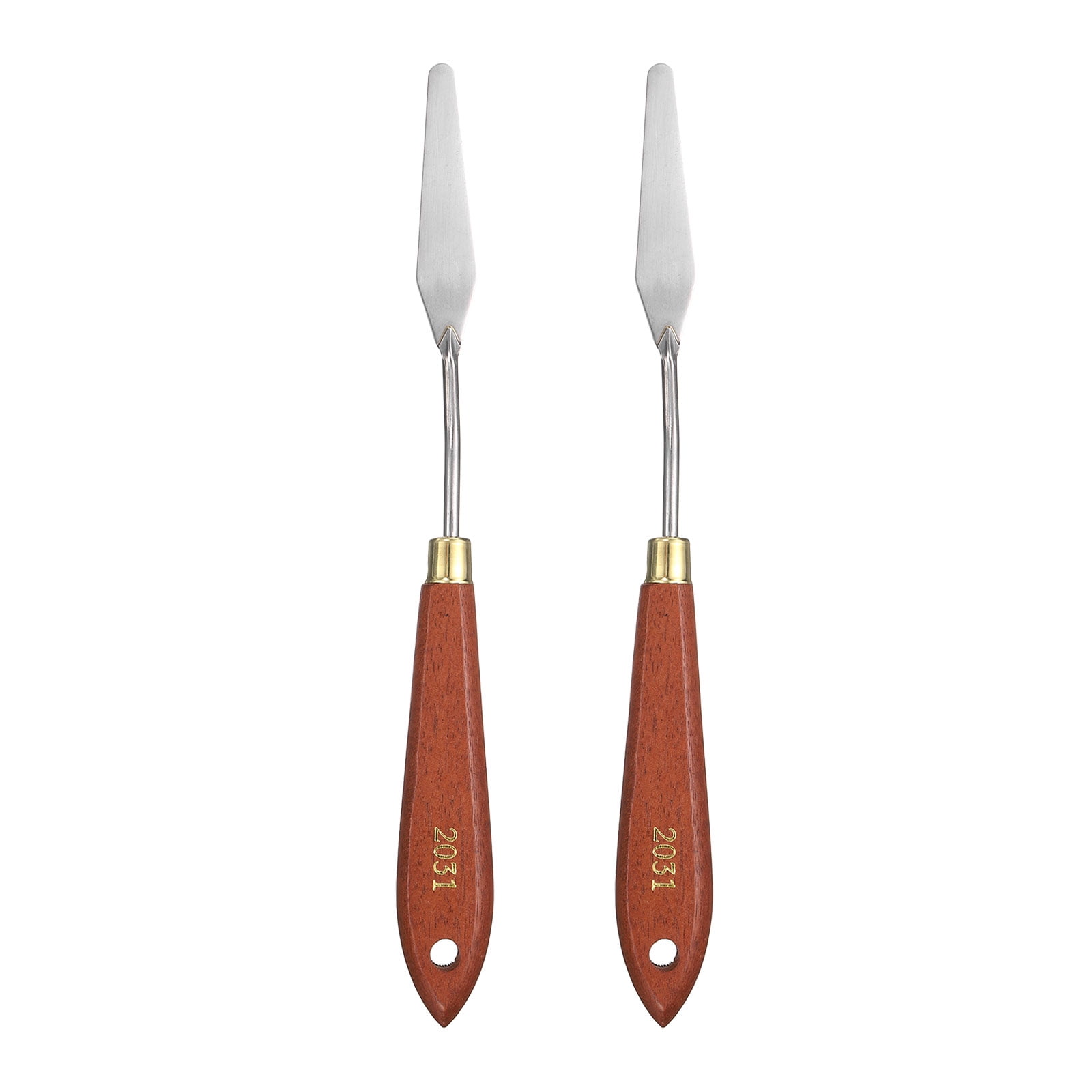 Uxcell 2pcs Palette Knife Painting Tool 2.56" x 0.59" Stainless Steel ...