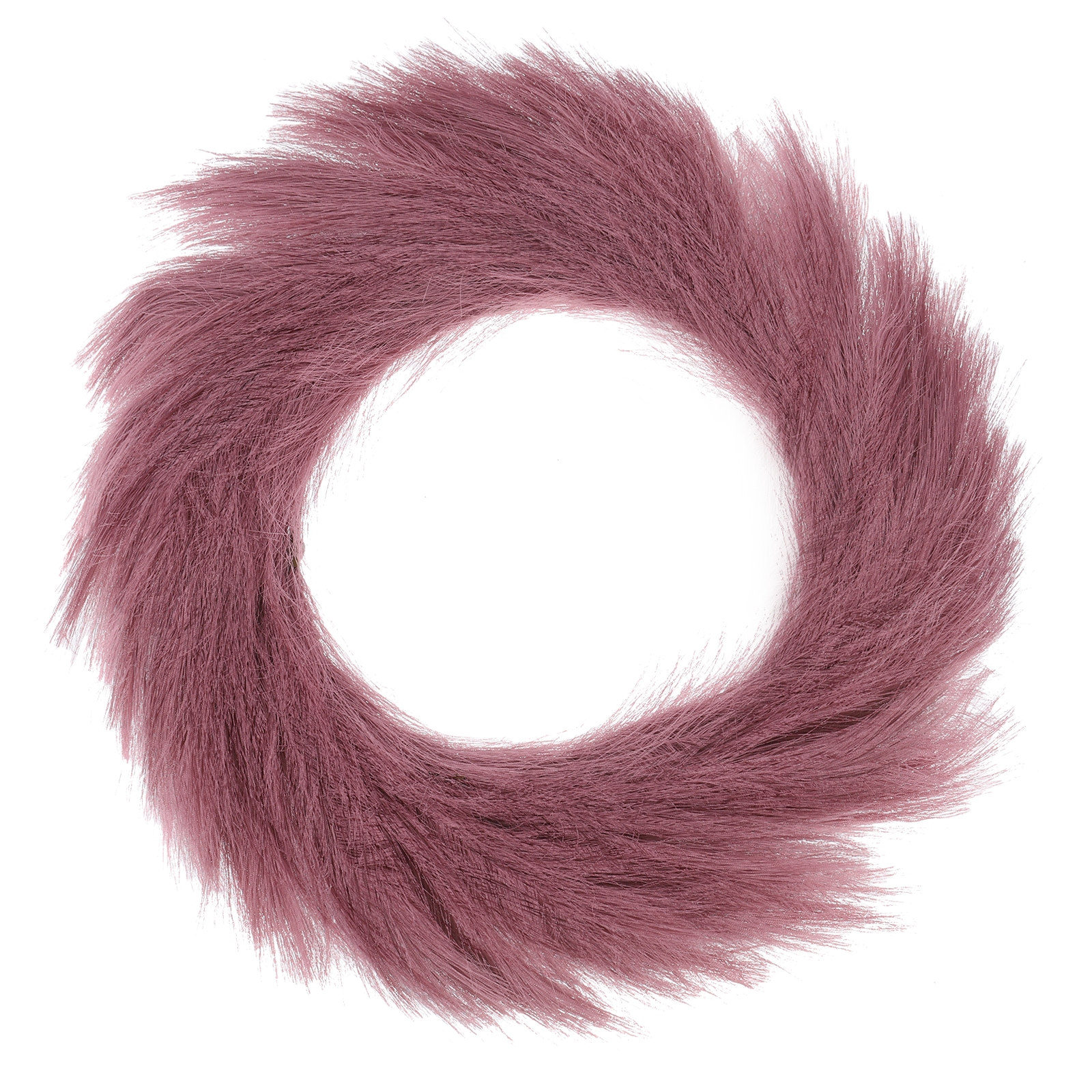 Uxcell Pampas Grass Wreath Light Purple 26 Inch Faux Artificial Pampas ...