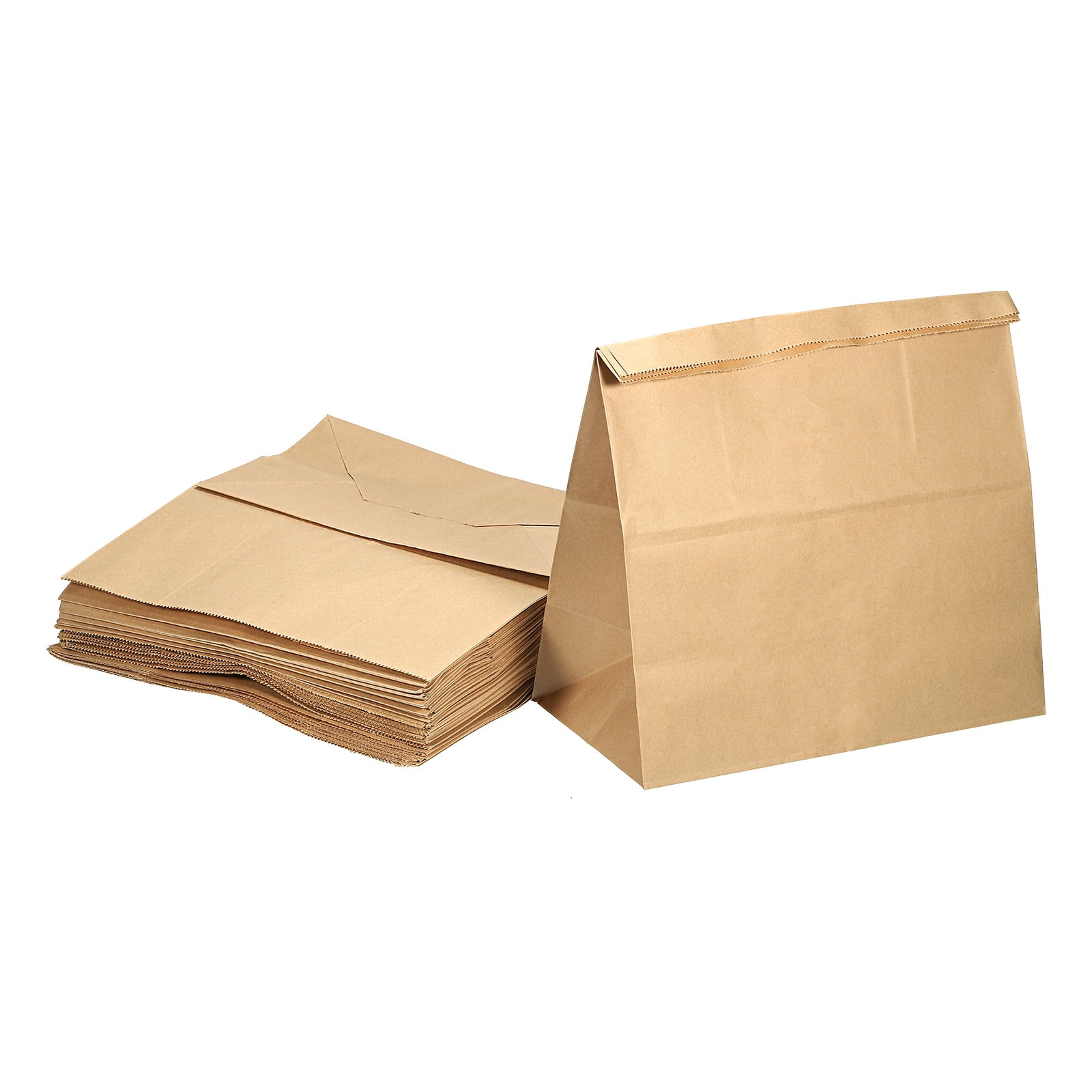 Uxcell Paper Bags Brown Paper Grocery Bag 6lb 11x5.9x11 inch 70g for ...