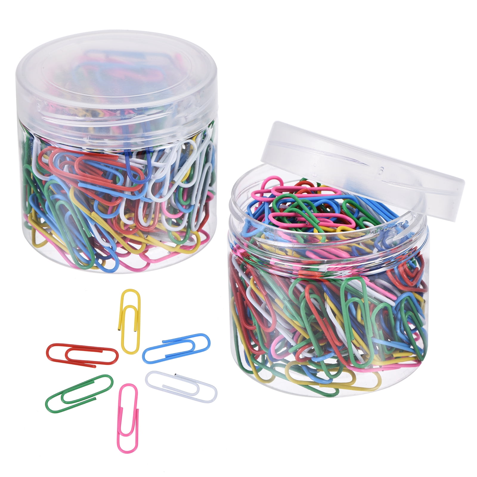 Uxcell Paper Clip 1.1 Inch Vinyl Coated with Box for Office Home ...