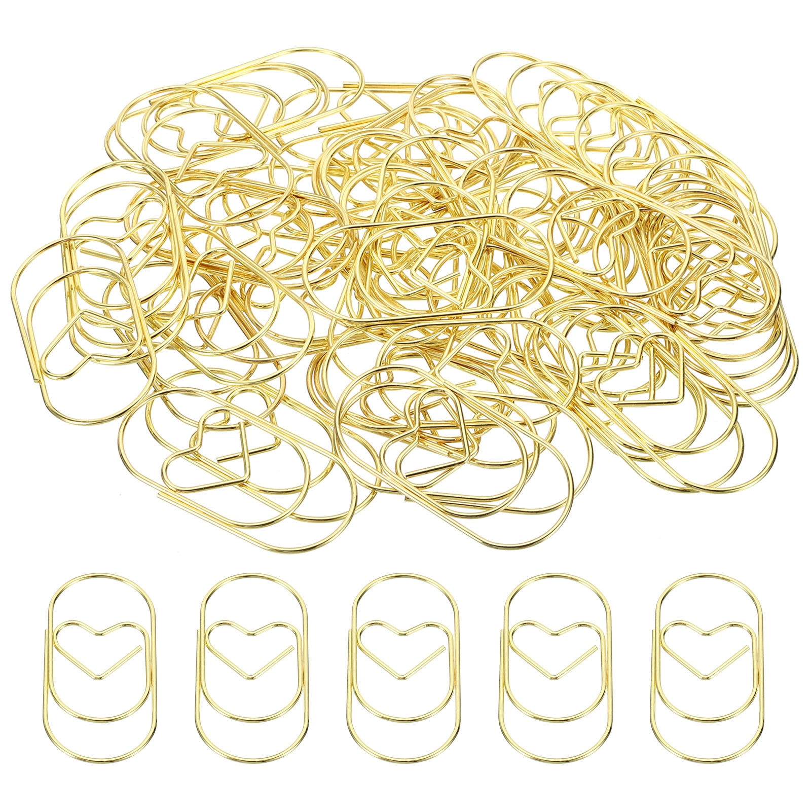 Uxcell Paper Clip Heart-Shaped Cute Decorative Fun Clips Bookmarks 2 ...