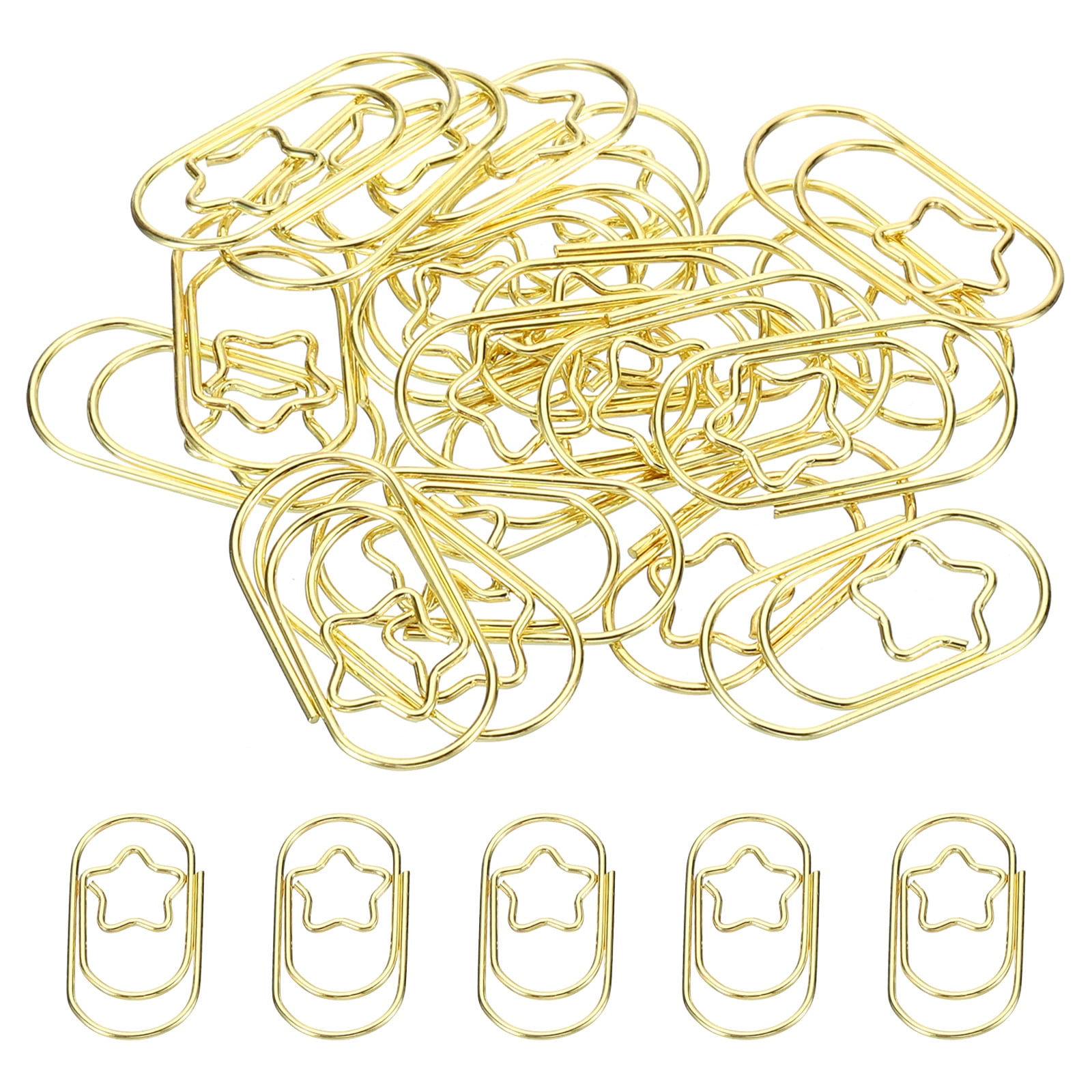 Uxcell Paper Clip Star-Shaped Cute Decorative Fun Clips Bookmarks 0.9 ...