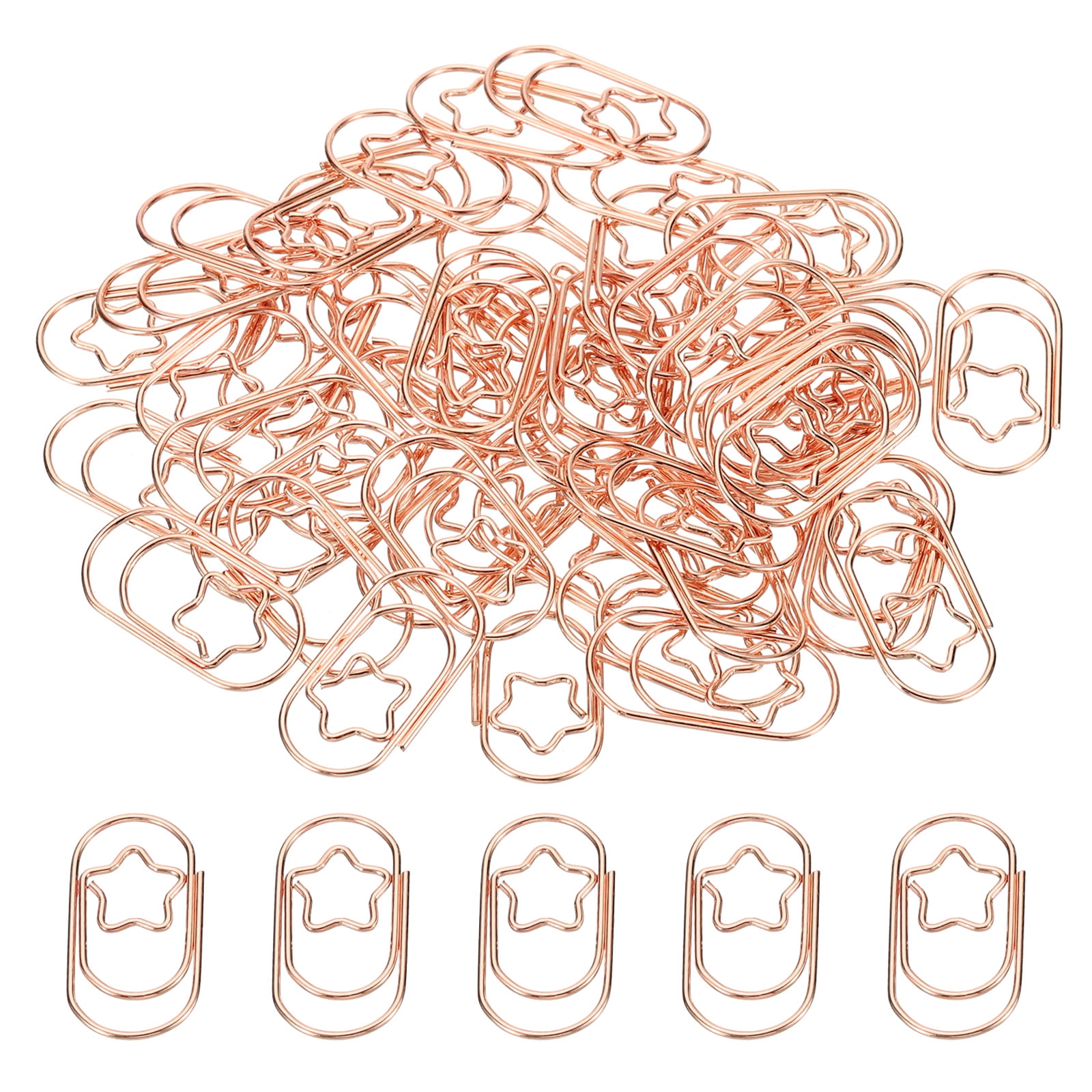 Uxcell Paper Clip Star-Shaped Cute Decorative Fun Clips Bookmarks 0.9 ...