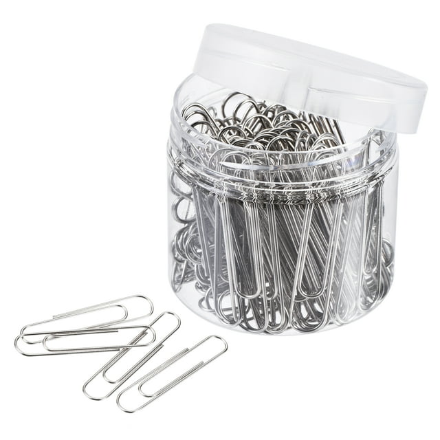 Uxcell Paper Clips 2 Inch Sturdy Metal with Box for Office Home Silver ...