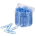 Uxcell Paper Clips 2 Inch Vinyl Coated with Box for Office Home Blue ...