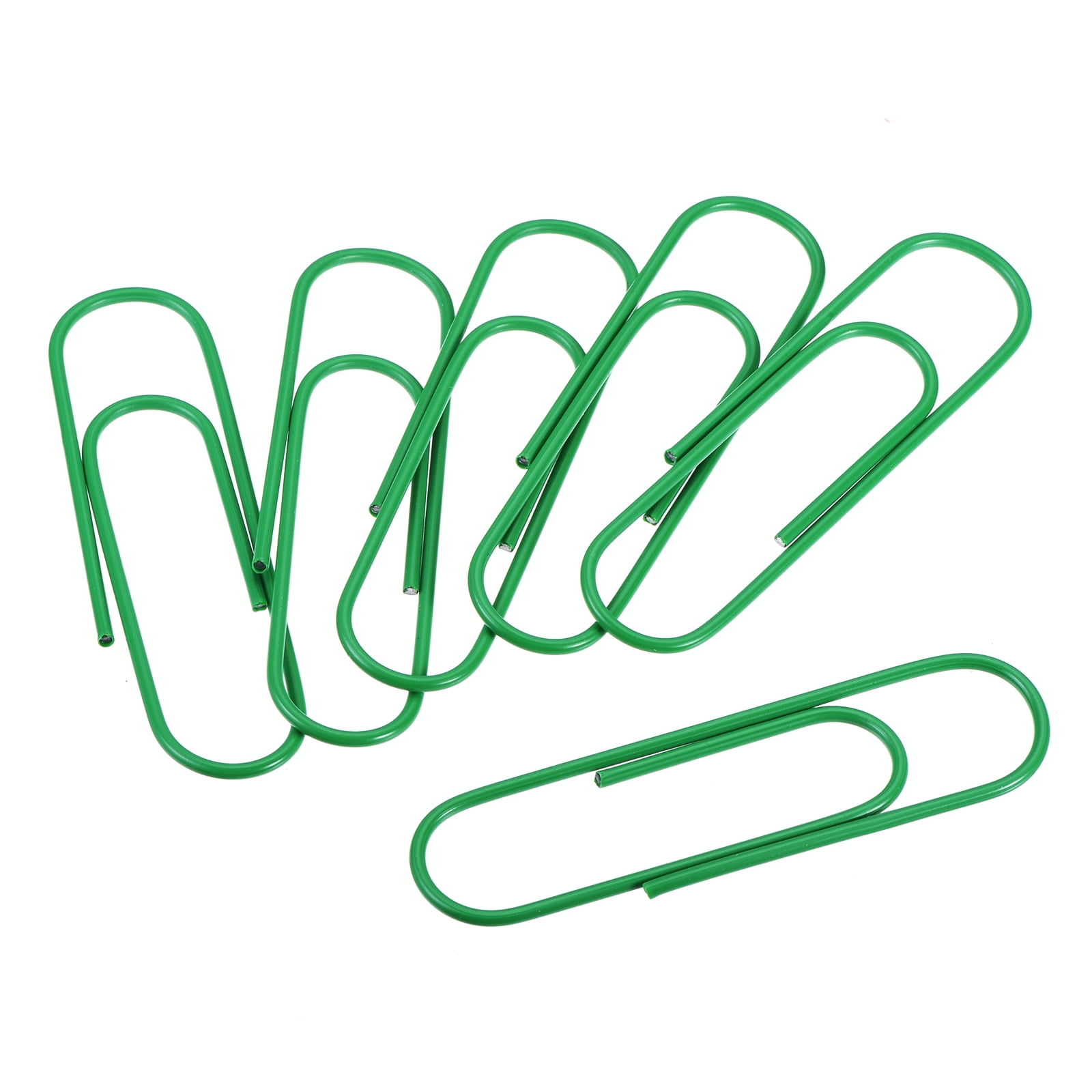 Uxcell Paper Clips 3.9 Inch Vinyl Coated for Office Home Green Count 20 ...