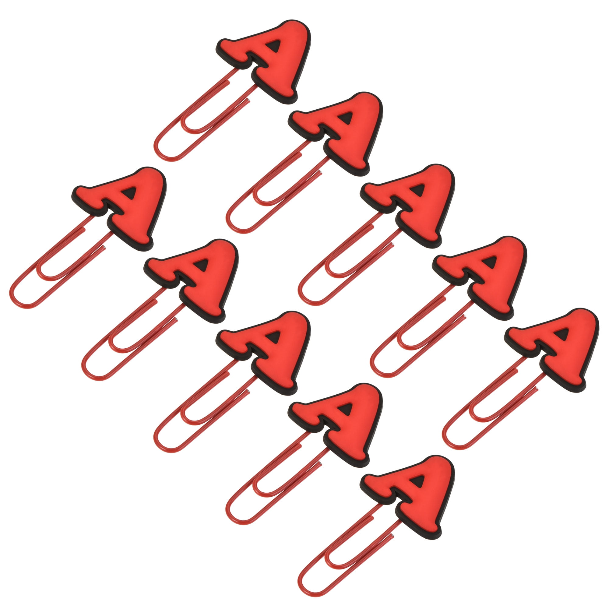 Uxcell Paper Clips Book Page Markers Alphabet A Shape Red for Marking ...