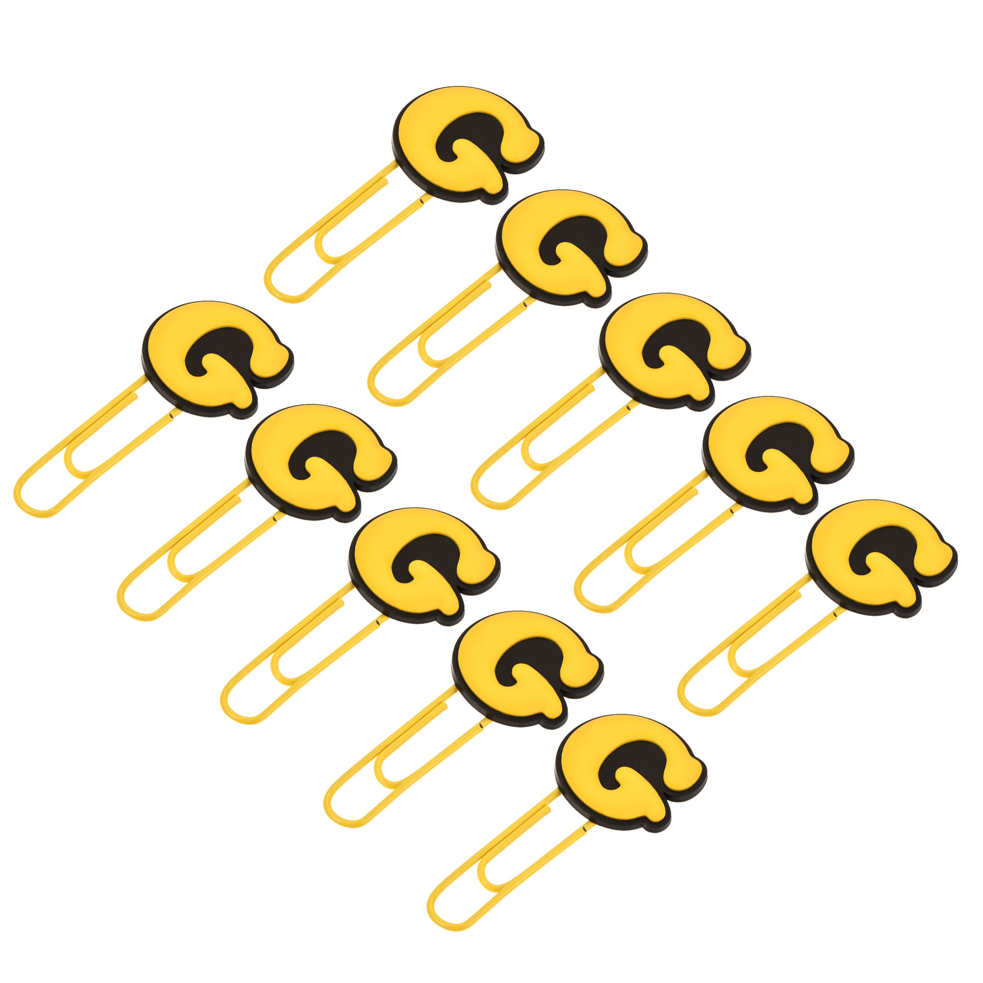 Uxcell Paper Clips Book Page Markers Alphabet G Shape Yellow for ...