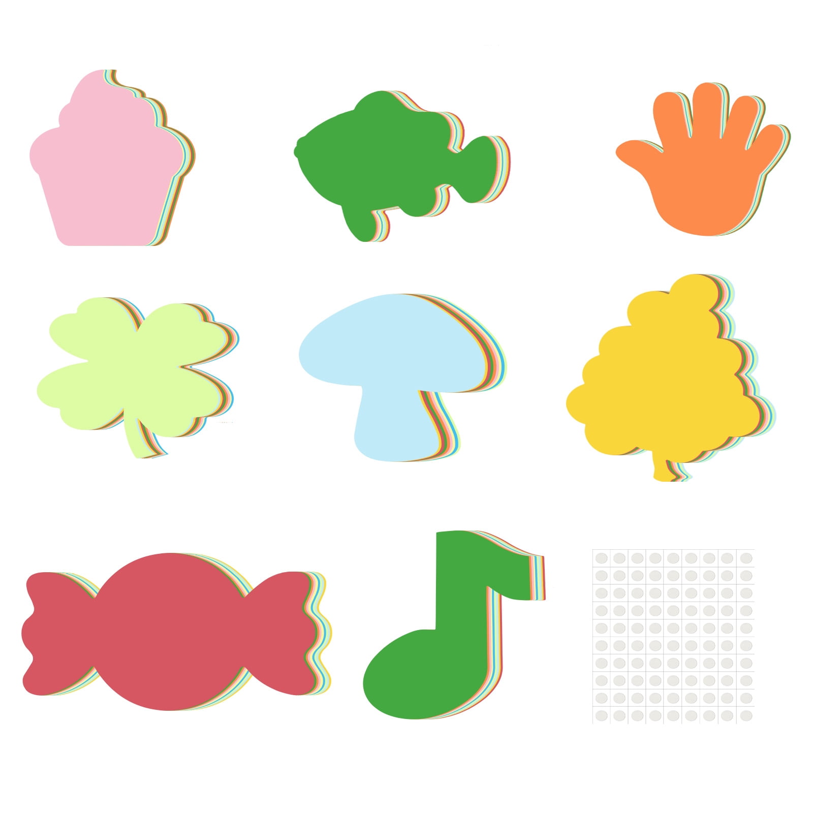 Uxcell Paper Cutouts, 72 Pack Colorful Paper Cutout for Classroom Style ...