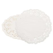 6 Hand Crochet Lace Doilies For Tables Dressers White Round Wedding Bar ...