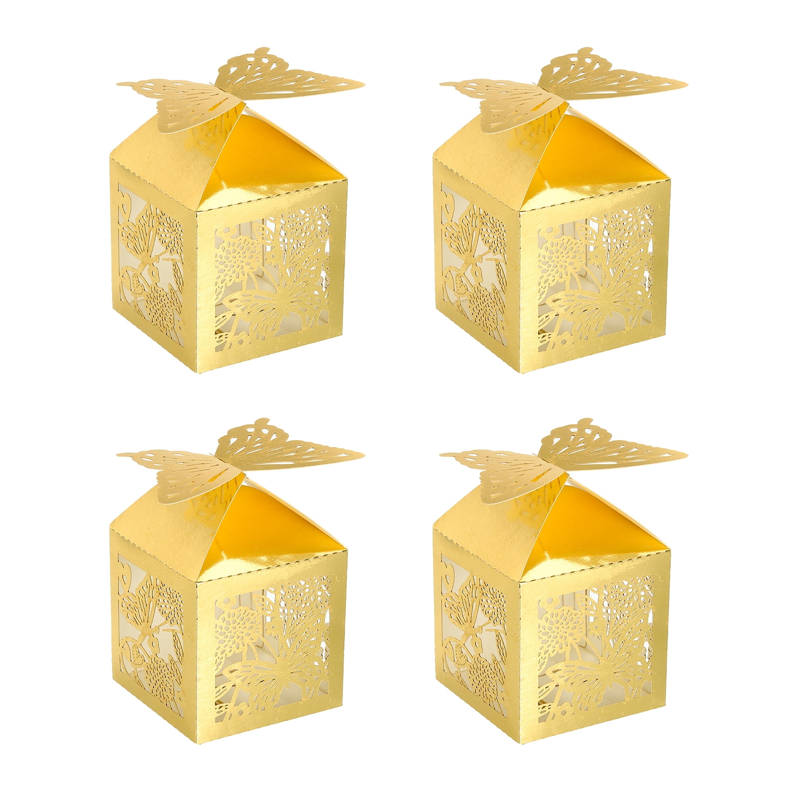 Uxcell Paper Hollow Butterfly Laser Cut Favor Boxes Candy Boxes for ...