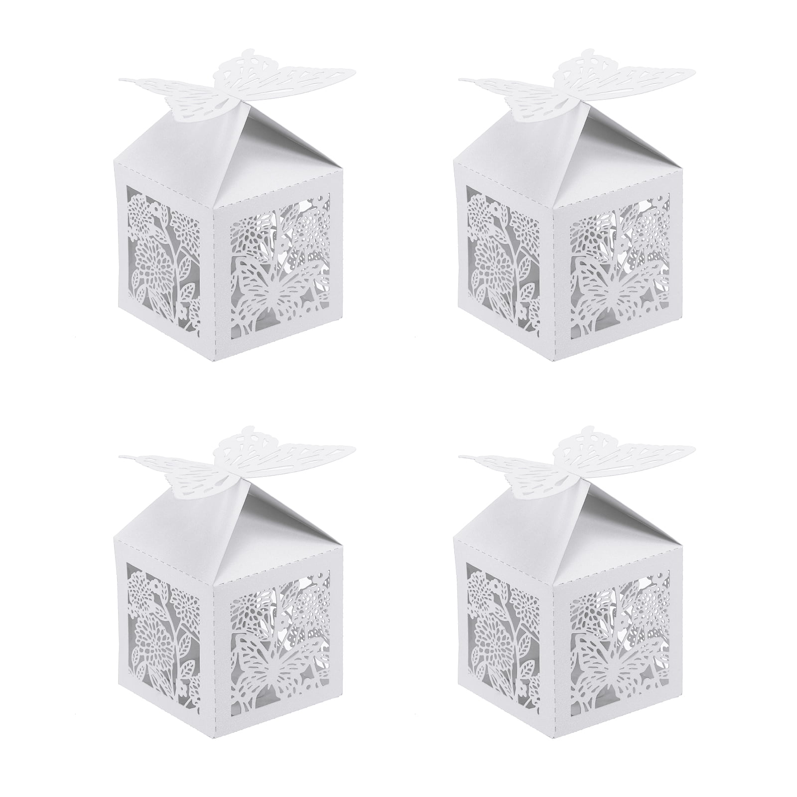 Uxcell Paper Hollow Butterfly Laser Cut Favor Boxes Candy Boxes for ...