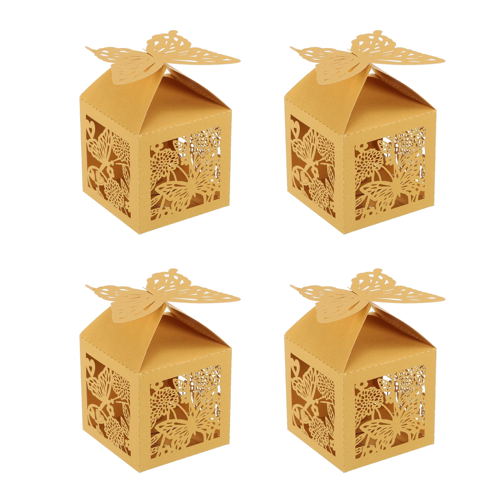 Uxcell Paper Hollow Butterfly Laser Cut Favor Boxes Candy Boxes for ...