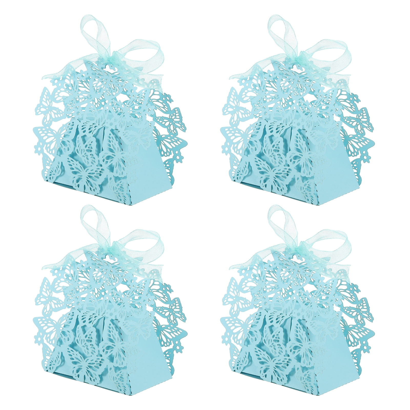 Uxcell Paper Hollow Butterfly Laser Cut Wedding Favor Candy Boxes with ...