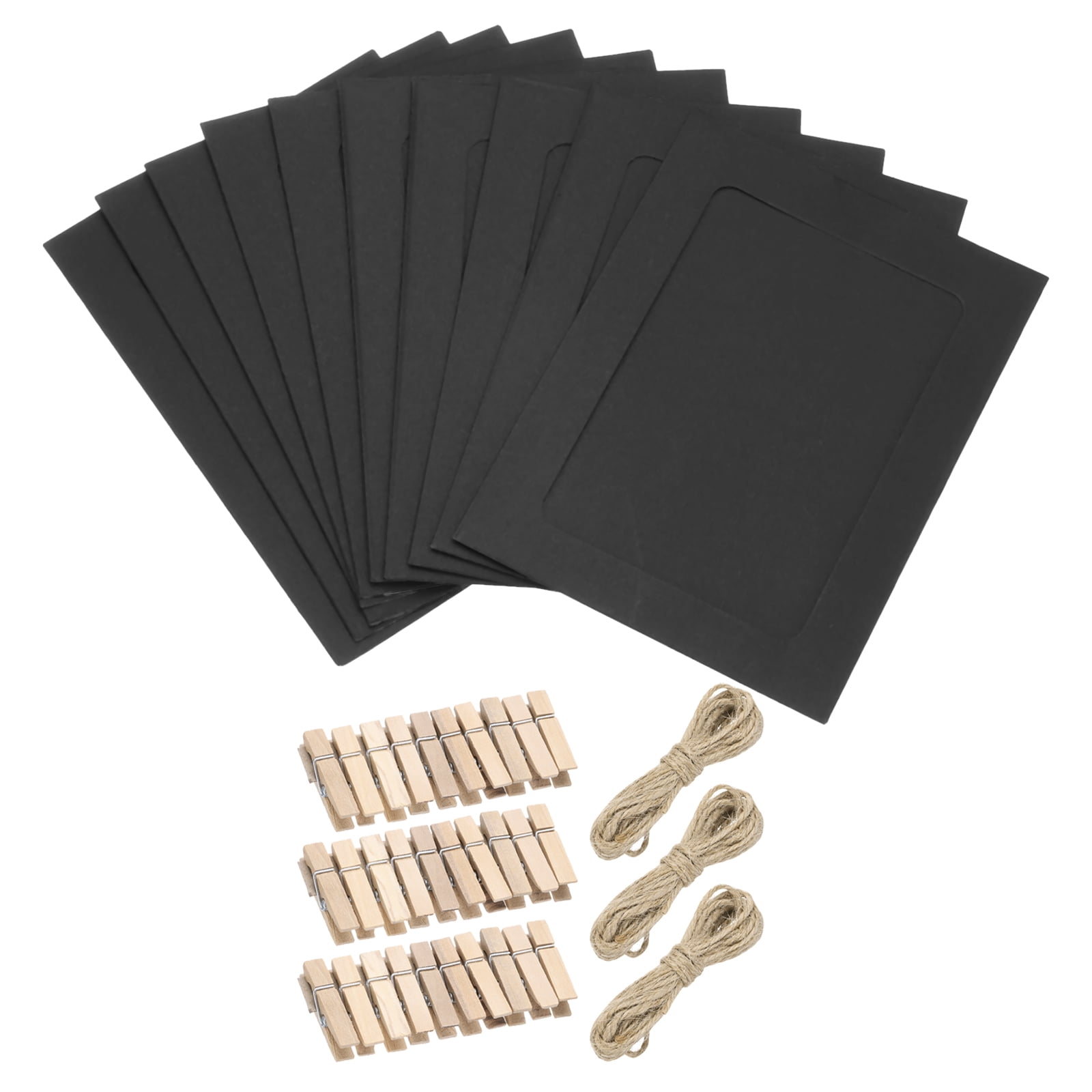 Uxcell Paper Photo Frame, Cardboard Picture Frames with Clips & Strings ...