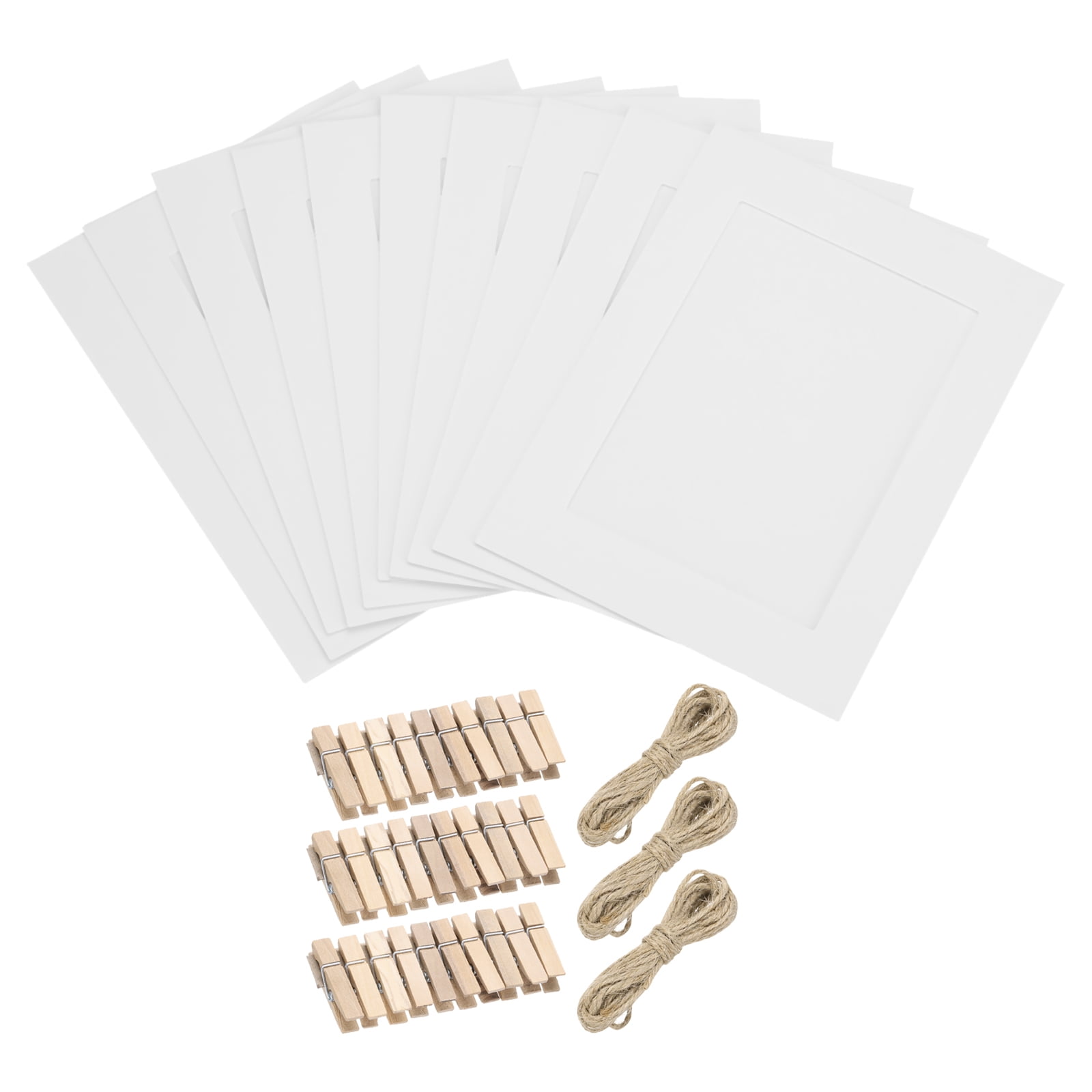 Uxcell Paper Photo Frame, Cardboard Picture Frames with Clips & Strings ...