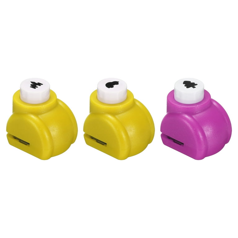 Uxcell Paper Punch Shapes Mini Hole Puncher for DIY Craft Supplies Scrapbook Car Tree Castle 3 Pack