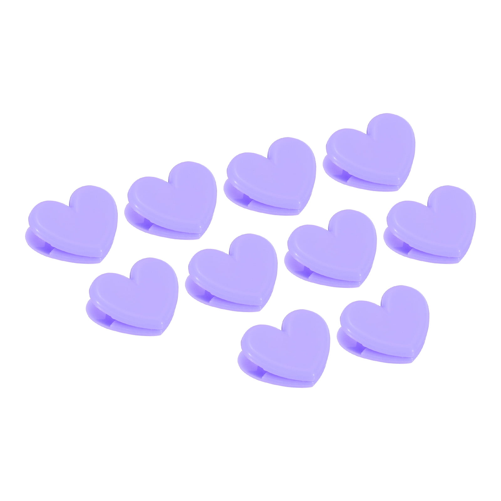 Uxcell Paper and Bag Clips,20Pack Heart Shape Clamps Snacks Bag Clips ...