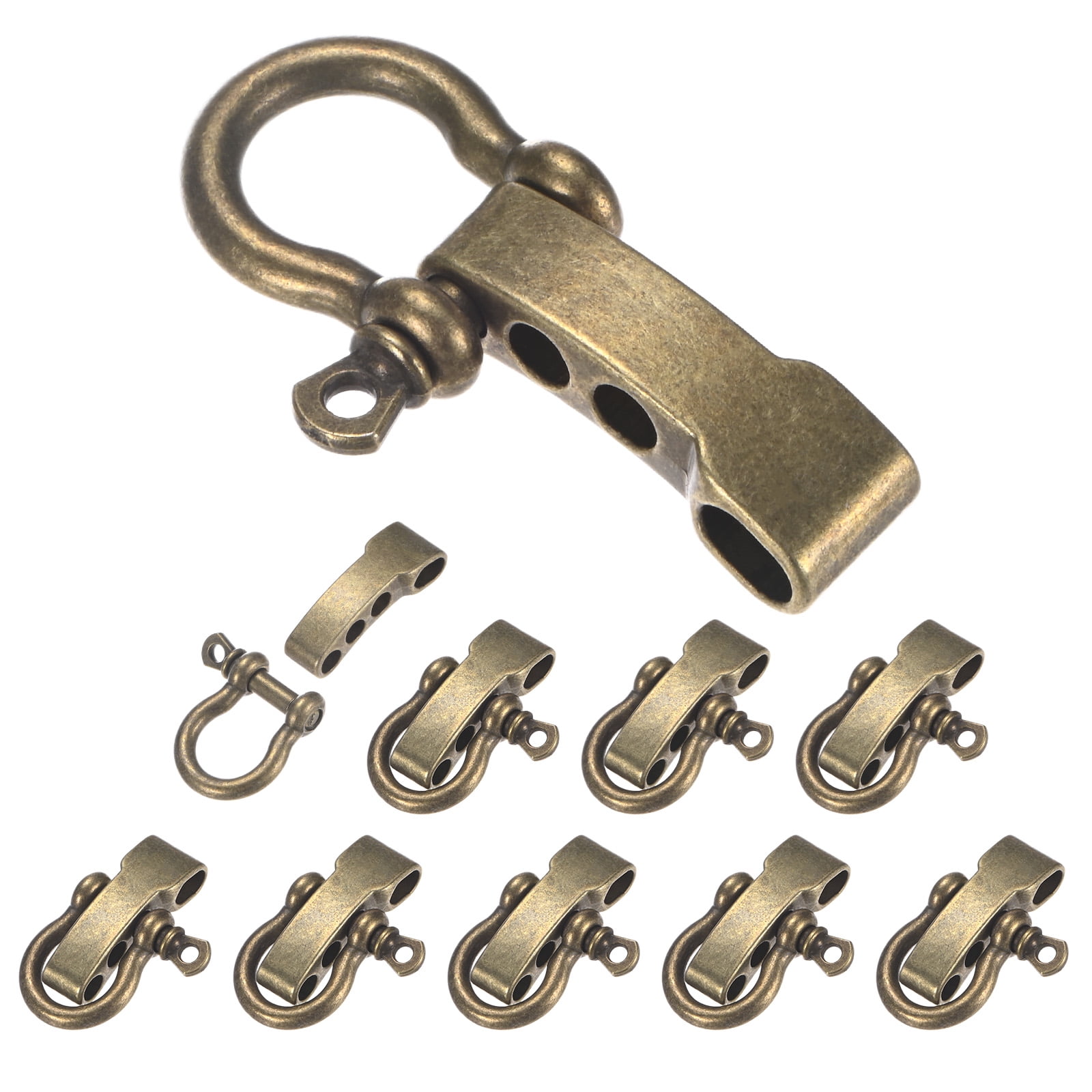 Uxcell Paracord Bracelet Shackle Buckle [10PCS] - Adjustable Metal O Bow Shackle for Bracelets ...