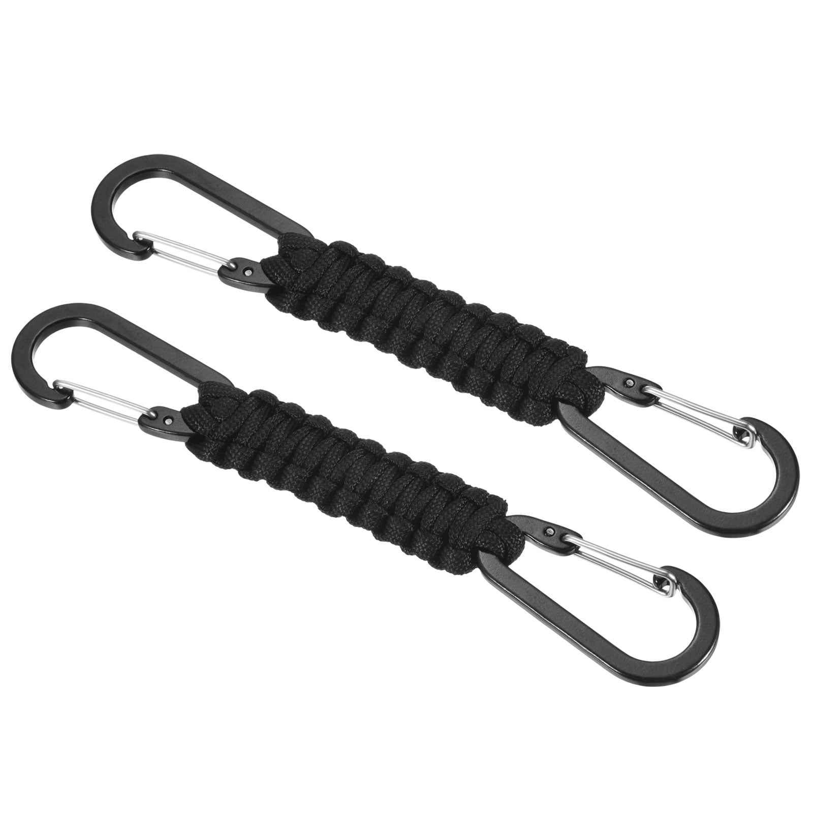 Uxcell Paracord Keychain, 2 Pack Braided Lanyard Key Clip Double D ...