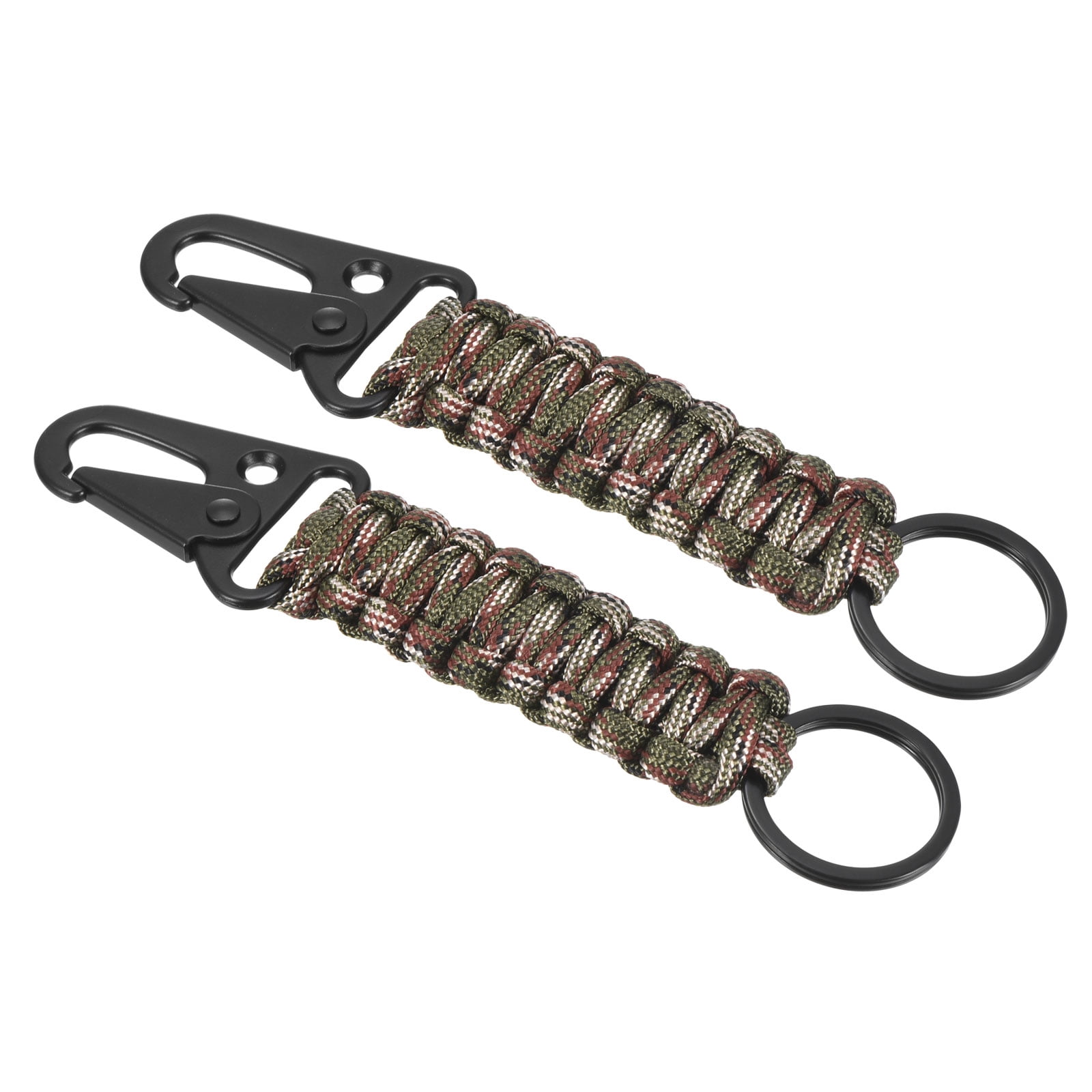 Uxcell Paracord Keychain, 2 Pack Braided Lanyard Key Clip Survival ...
