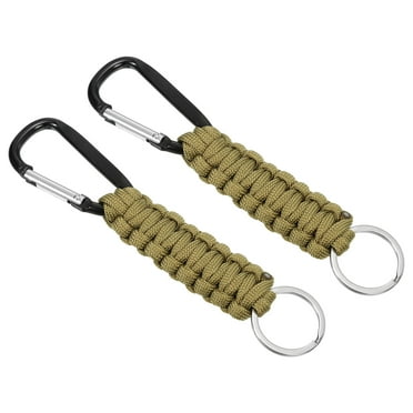 Uxcell Paracord Braided Keychains with Clips Braided Adjustable Lanyard ...
