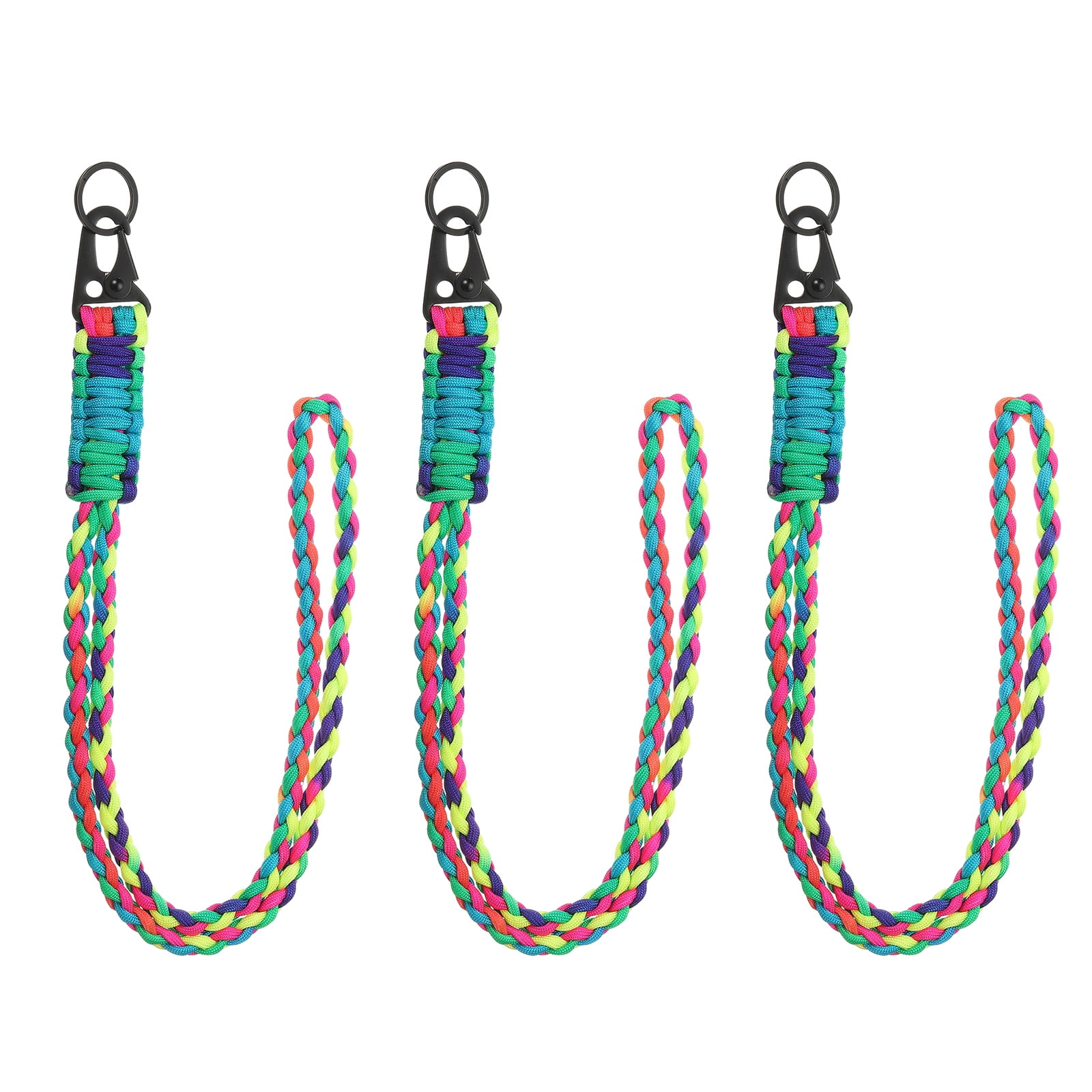 Uxcell Paracord Lanyards, Heavy Duty Keychain Lanyards Colorful ...