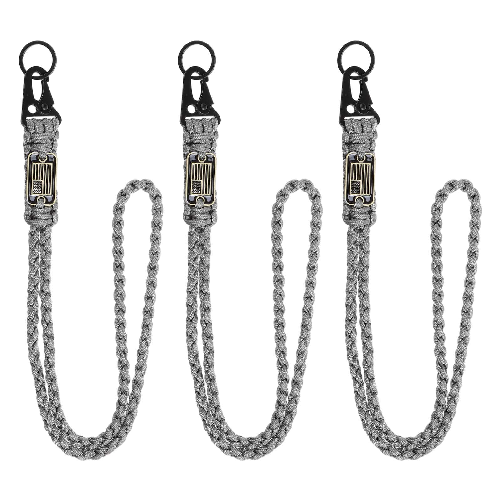 Uxcell Paracord Lanyards, Heavy Duty Keychain Lanyards Gray - Walmart.com