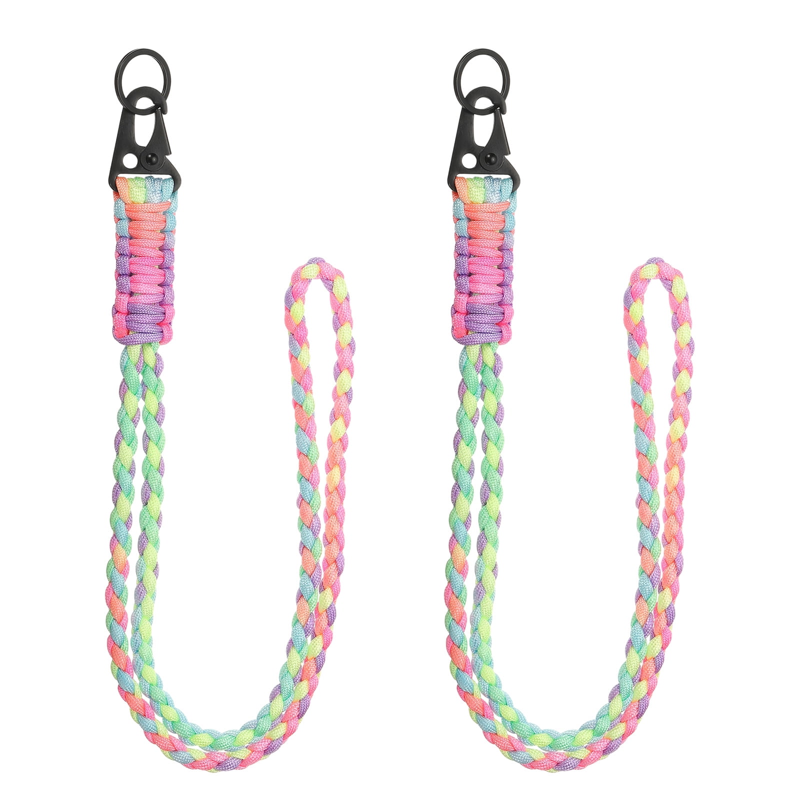 Uxcell Paracord Lanyard, Heavy Duty Keychain Lanyards Light Colorful ...