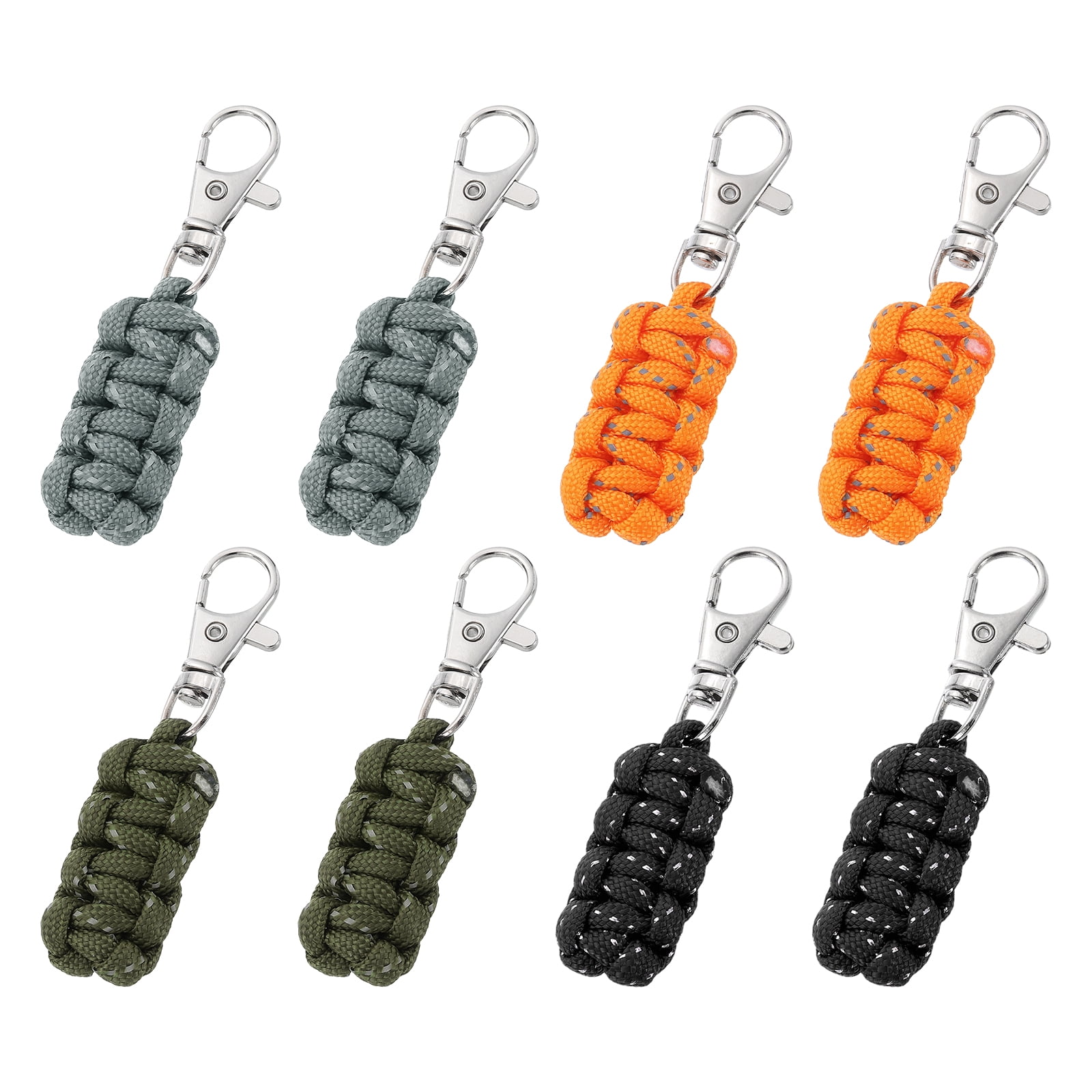 Uxcell Reflective Paracord Zipper Pull with Metal Clasp for Clothing ...