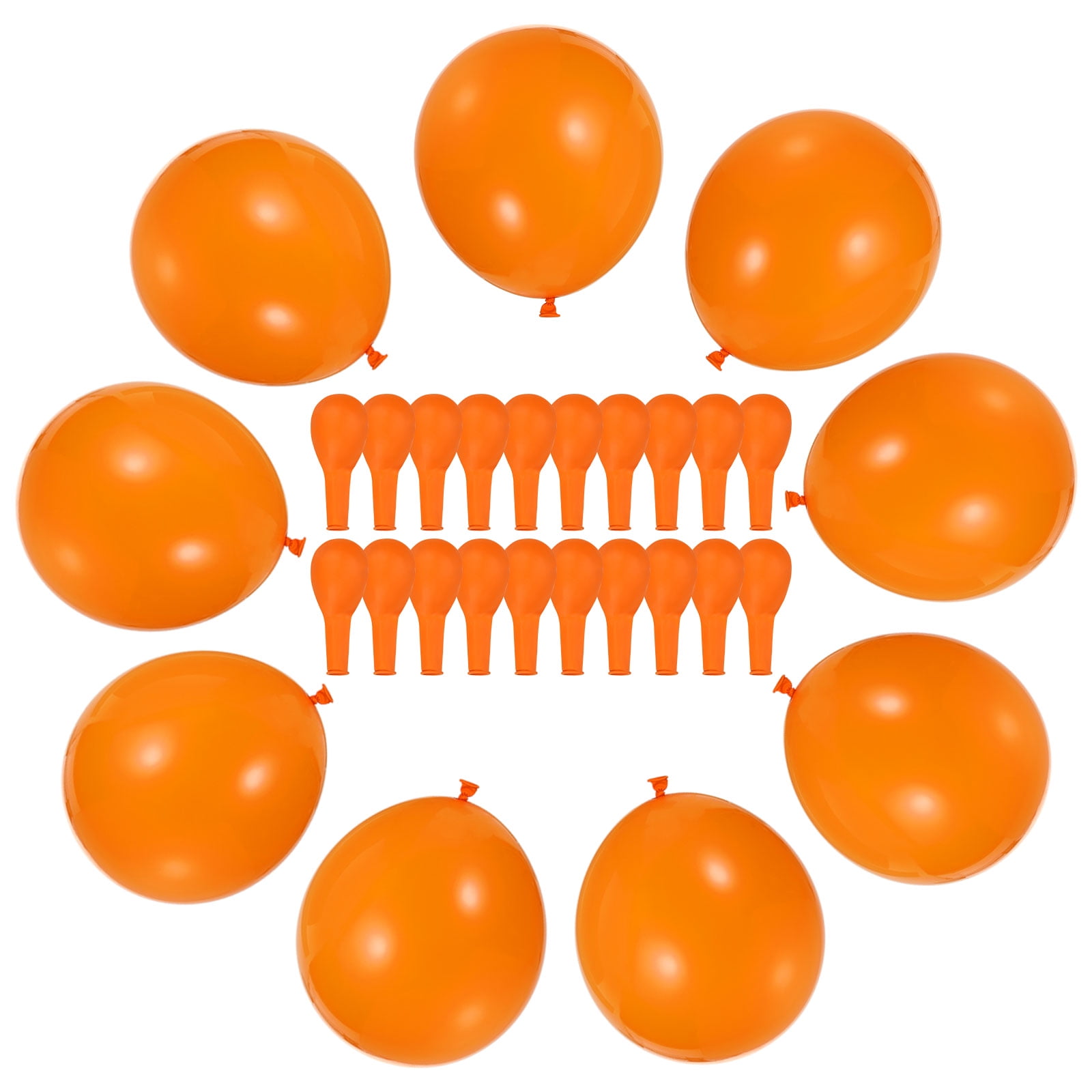 Uxcell Party Balloons, 120 Pack Orange Latex Balloons Round Balloons ...