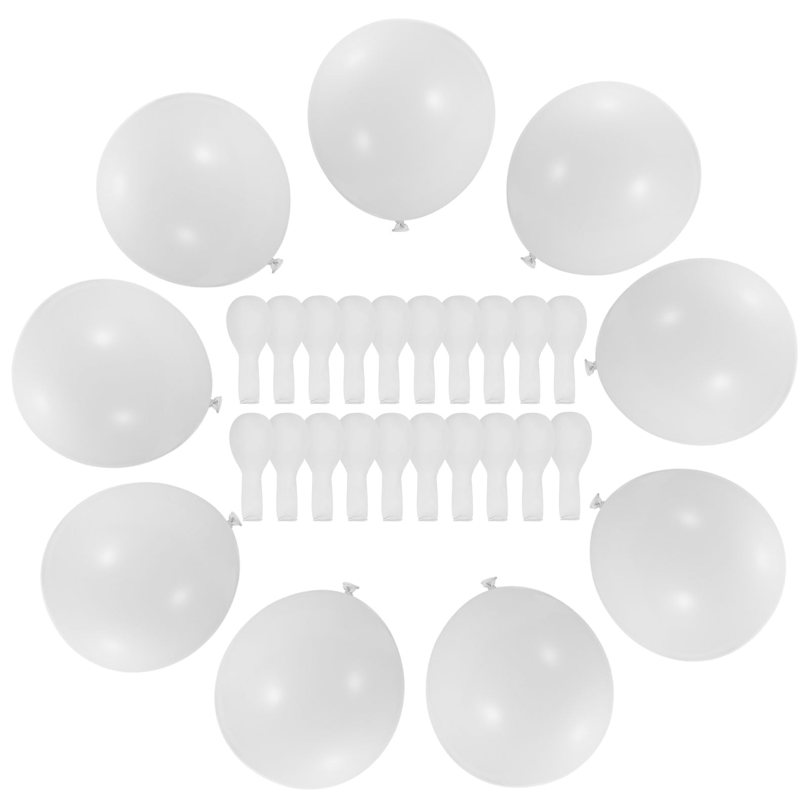 Uxcell Party Balloons 50 Pack White Latex Balloons Round Balloons Bulk