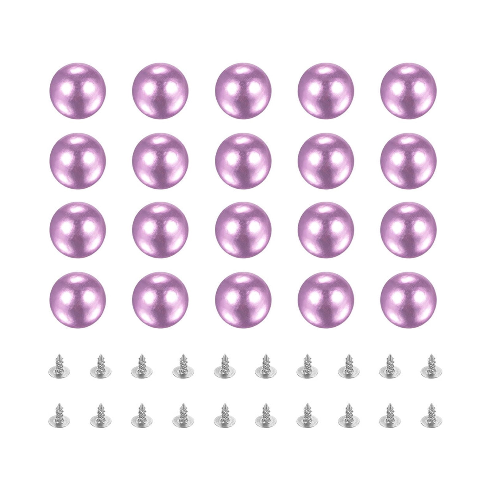 Uxcell Pearl Rivet Studs Kit, 10mm Pearl Rivets Faux Pearls Rivets ...