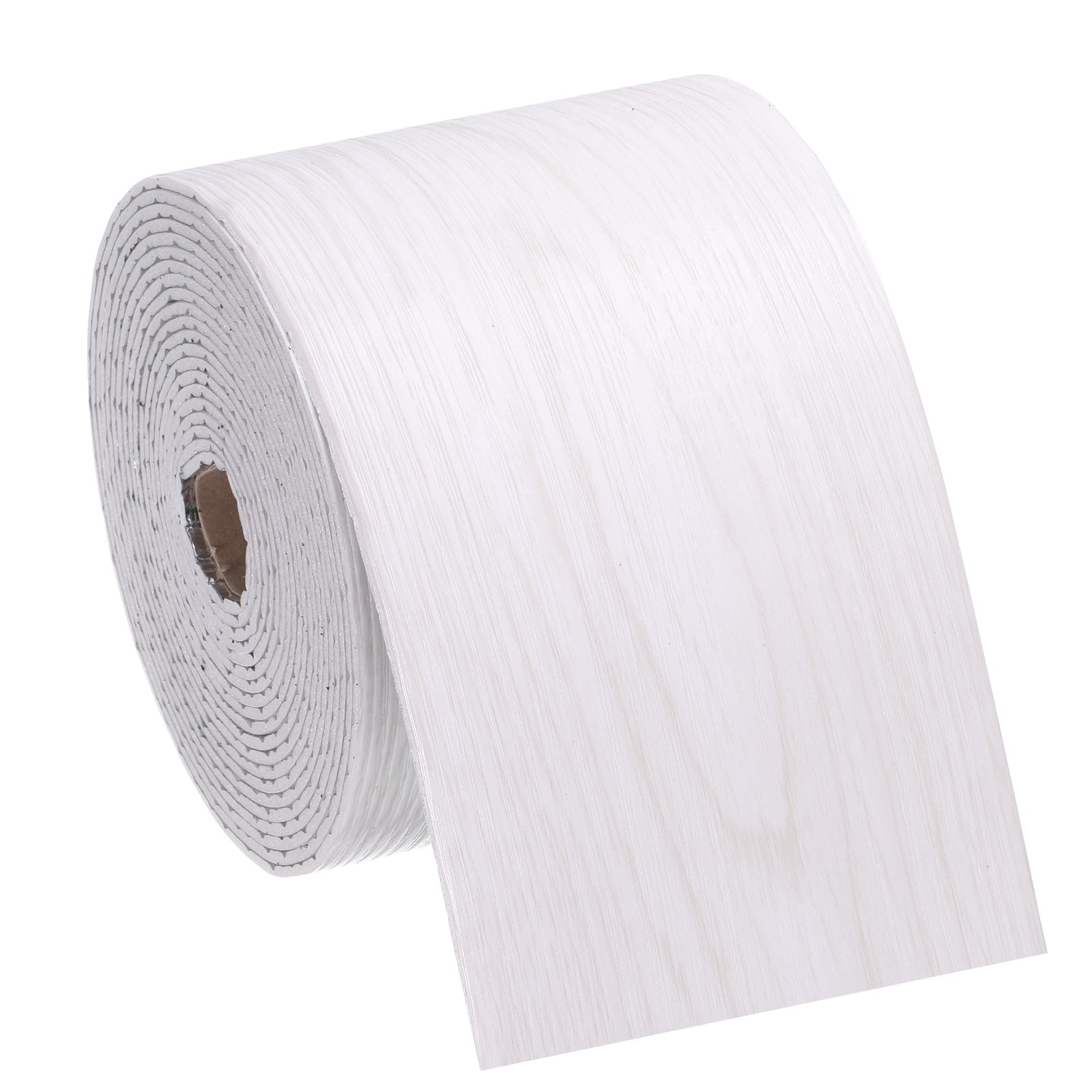 Uxcell Peel and Stick Waterproof Wall Border, 4" x 197" White Wood ...