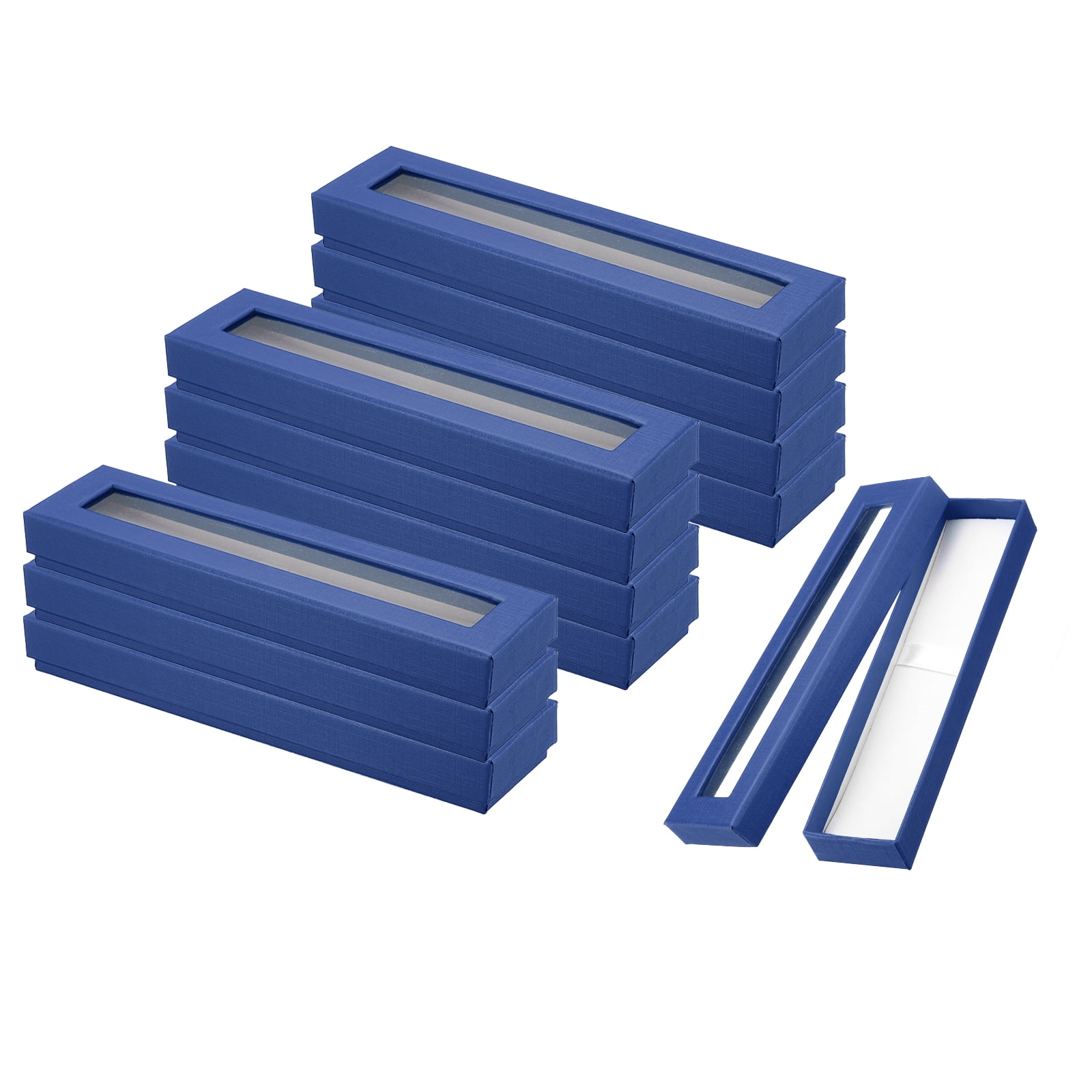Uxcell Pen Gift Box, 12 Pack Empty Pen Case Cardboard Case with Clear ...