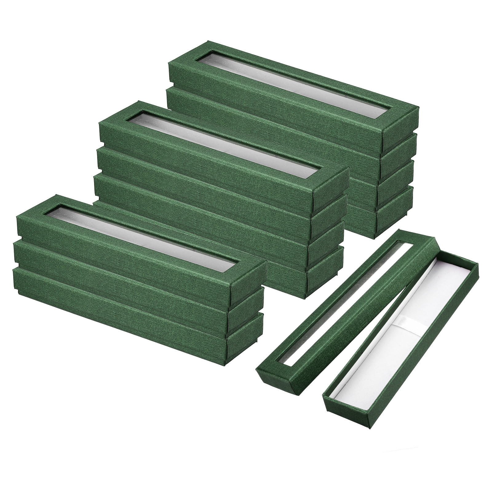 Uxcell Pen Gift Box, 12 Pack Empty Pen Case Cardboard Case with Clear ...