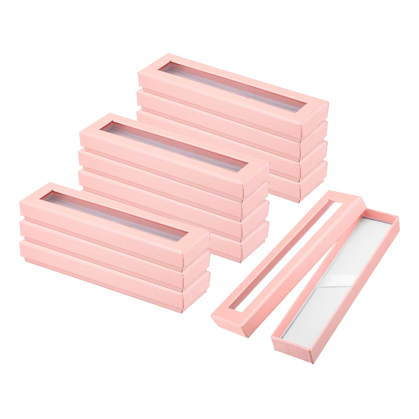 Uxcell Pen Gift Box, 12 Pack Empty Pen Case Cardboard Case with Clear ...