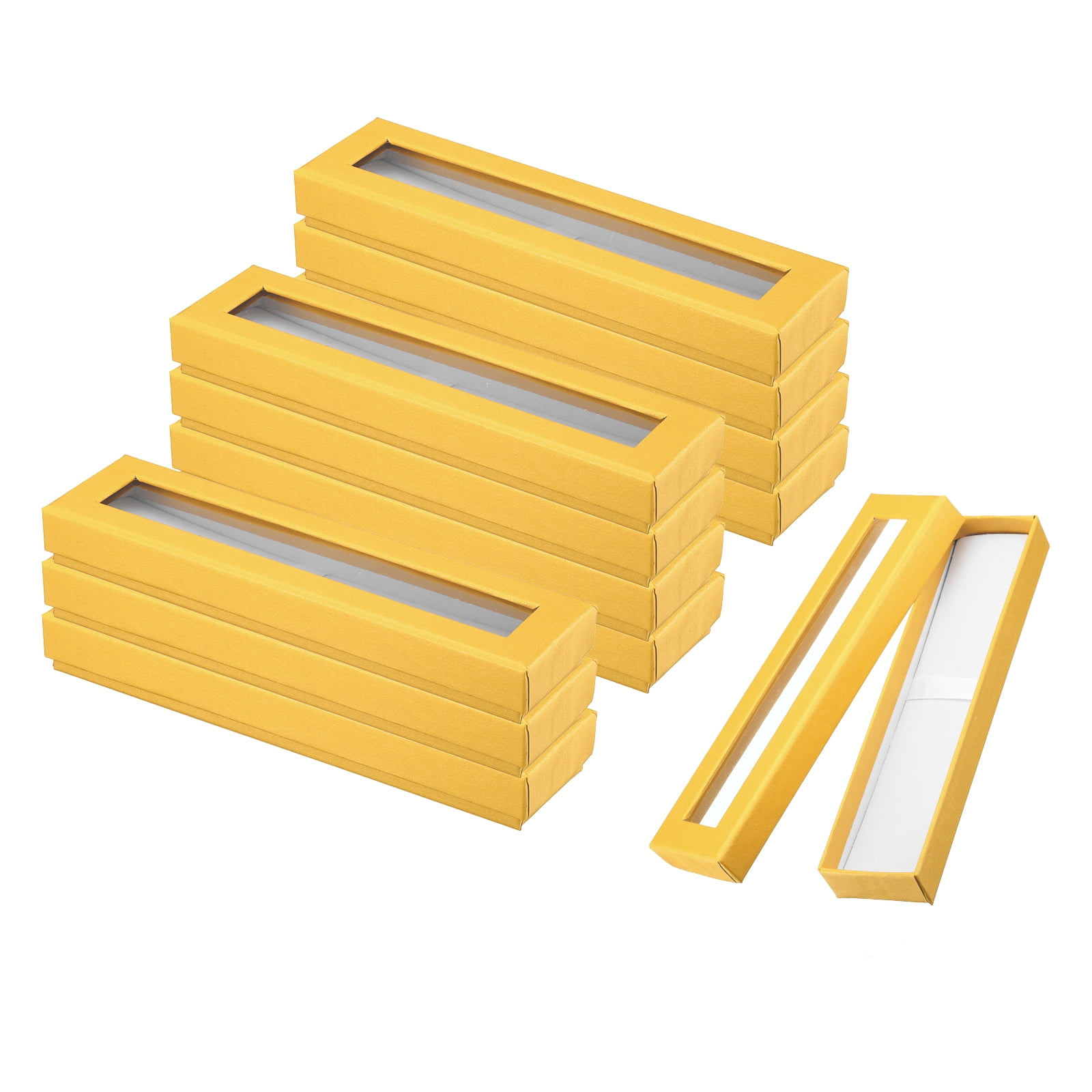 Uxcell Pen Gift Box, 12 Pack Empty Pen Case Cardboard Case with Clear ...