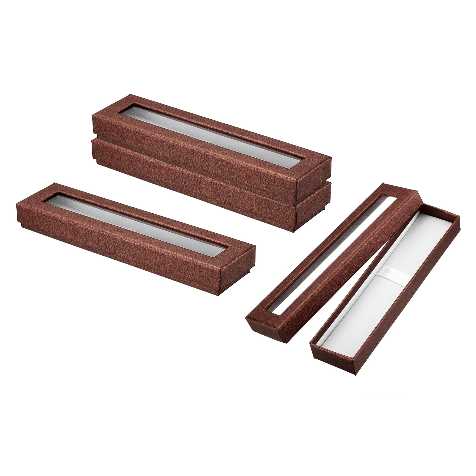 Uxcell Pen Gift Box, 4 Pack Empty Pen Case Cardboard Case with Clear ...